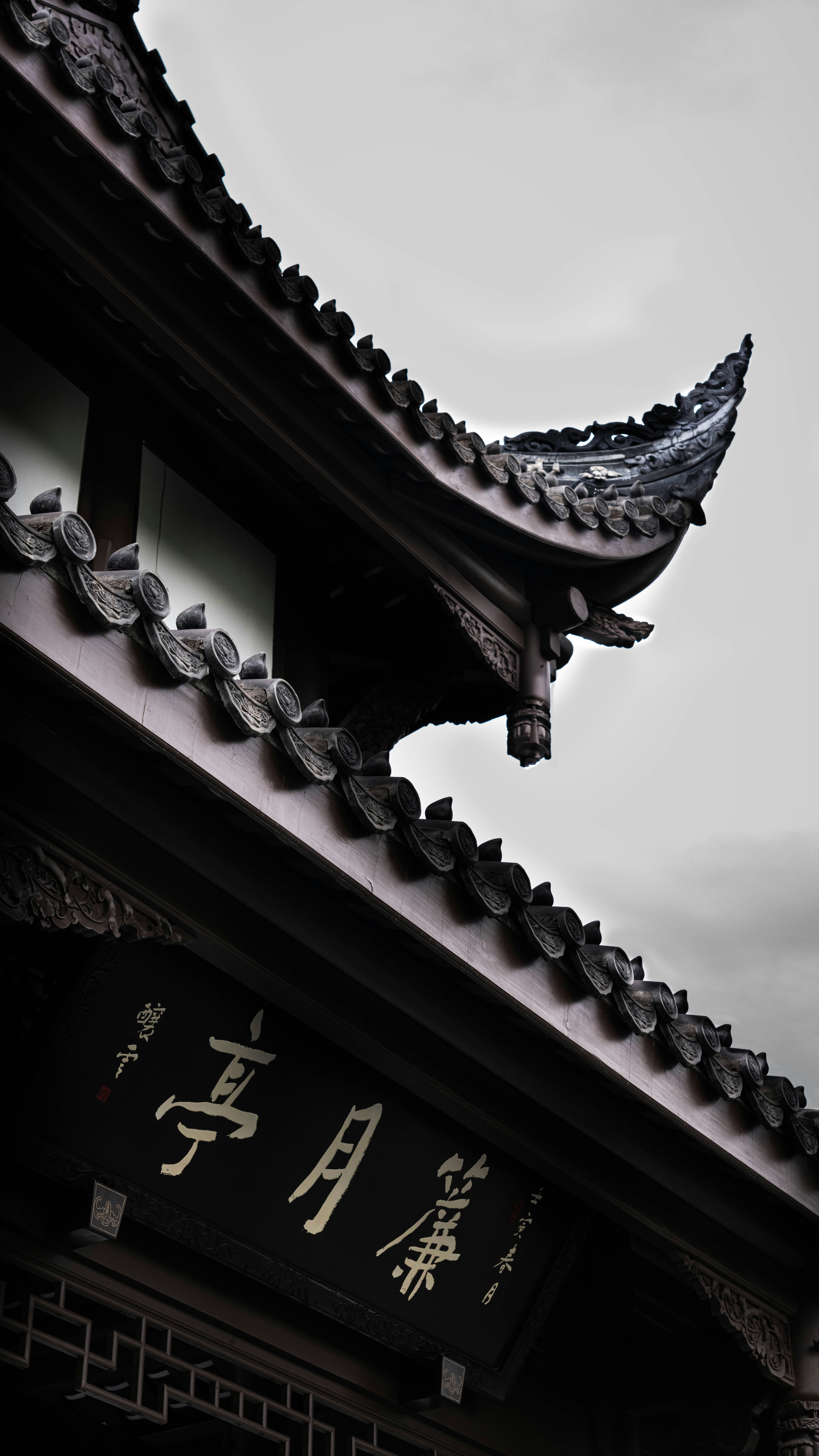 Curved Rooflines and Chinese Characters: A Quiet Cloister in Focus
