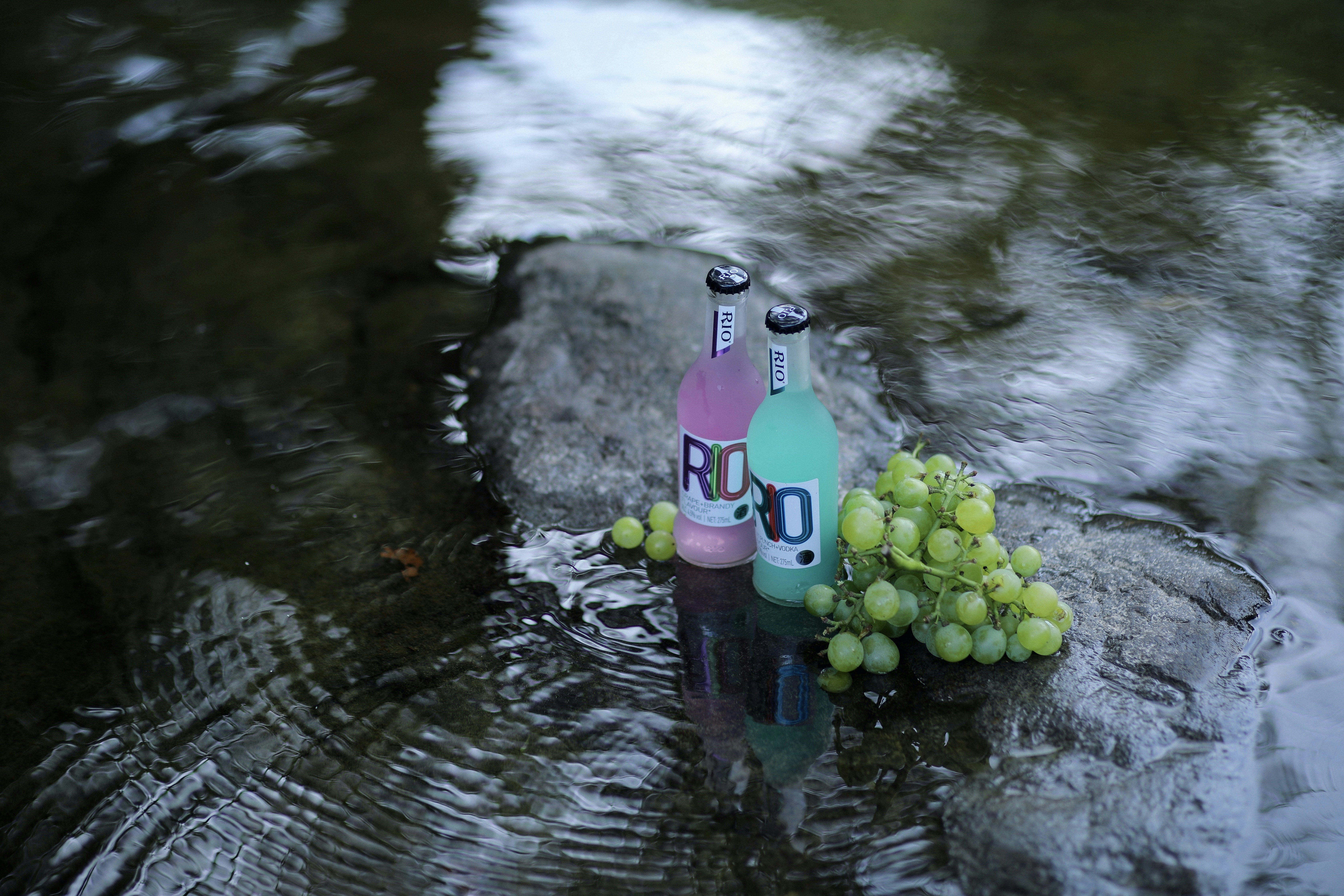 a close up of a pond of water