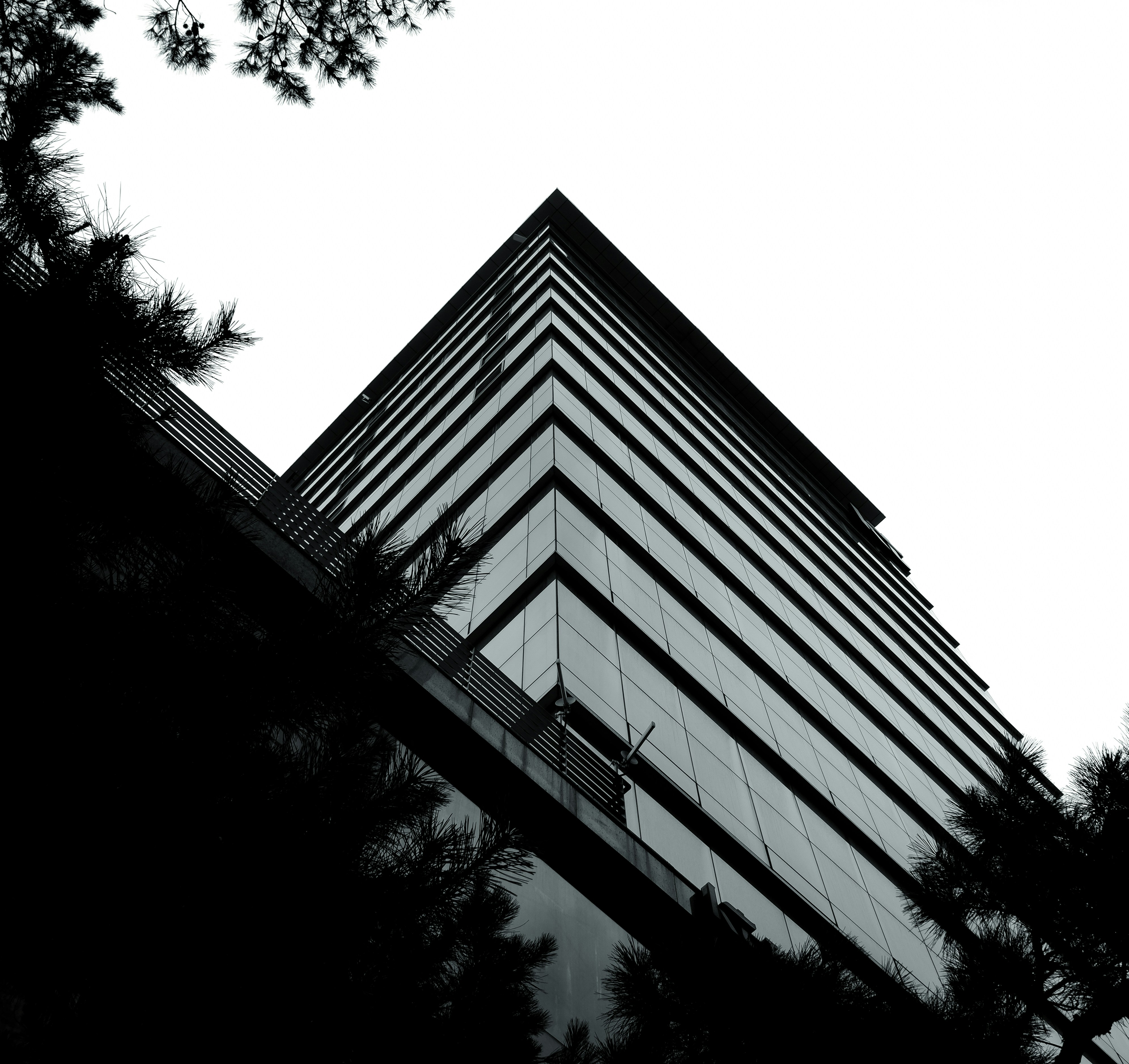 A tall building with trees around it photo – Free Building Image on ...