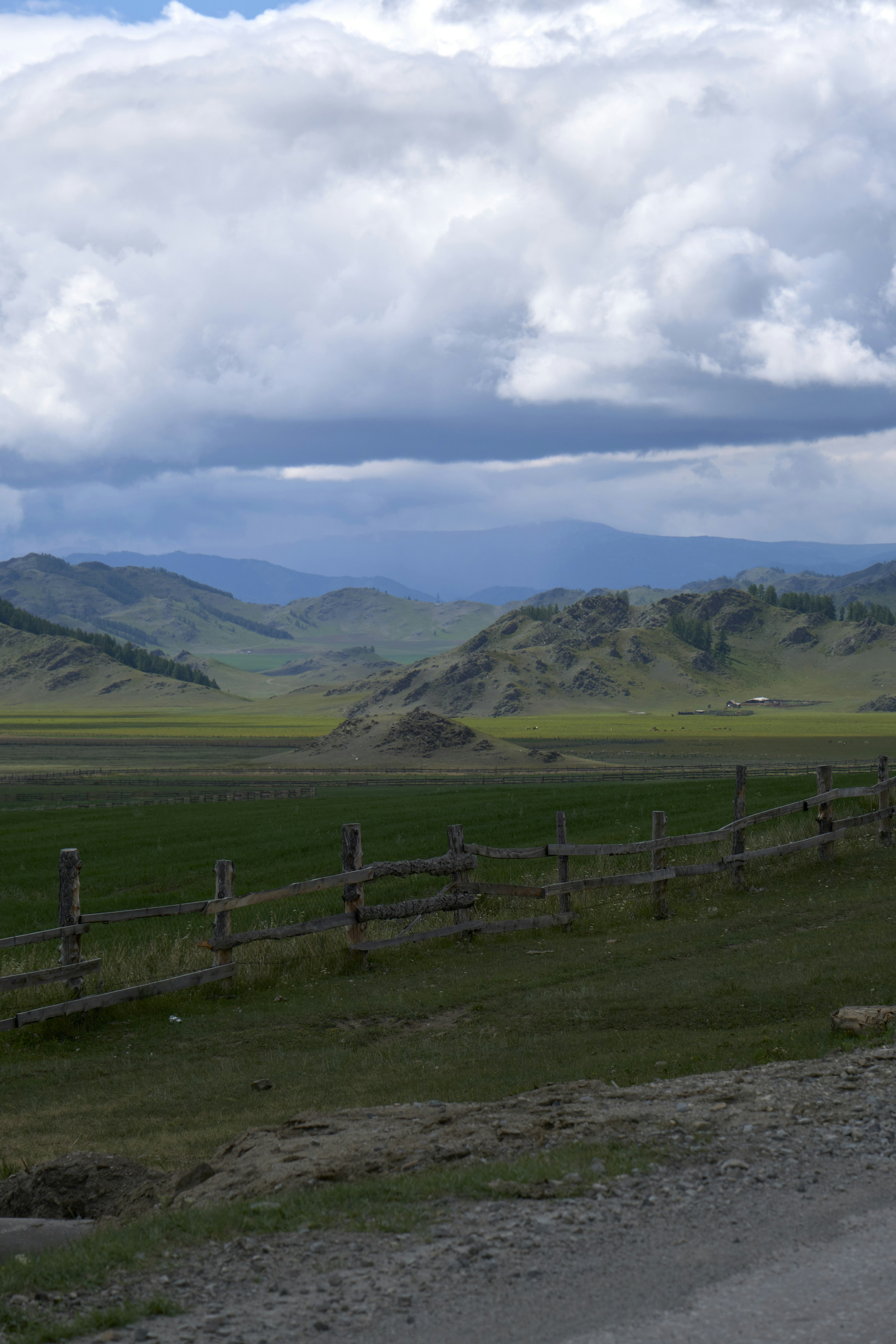 Rolling Hills Under a Dramatic Sky