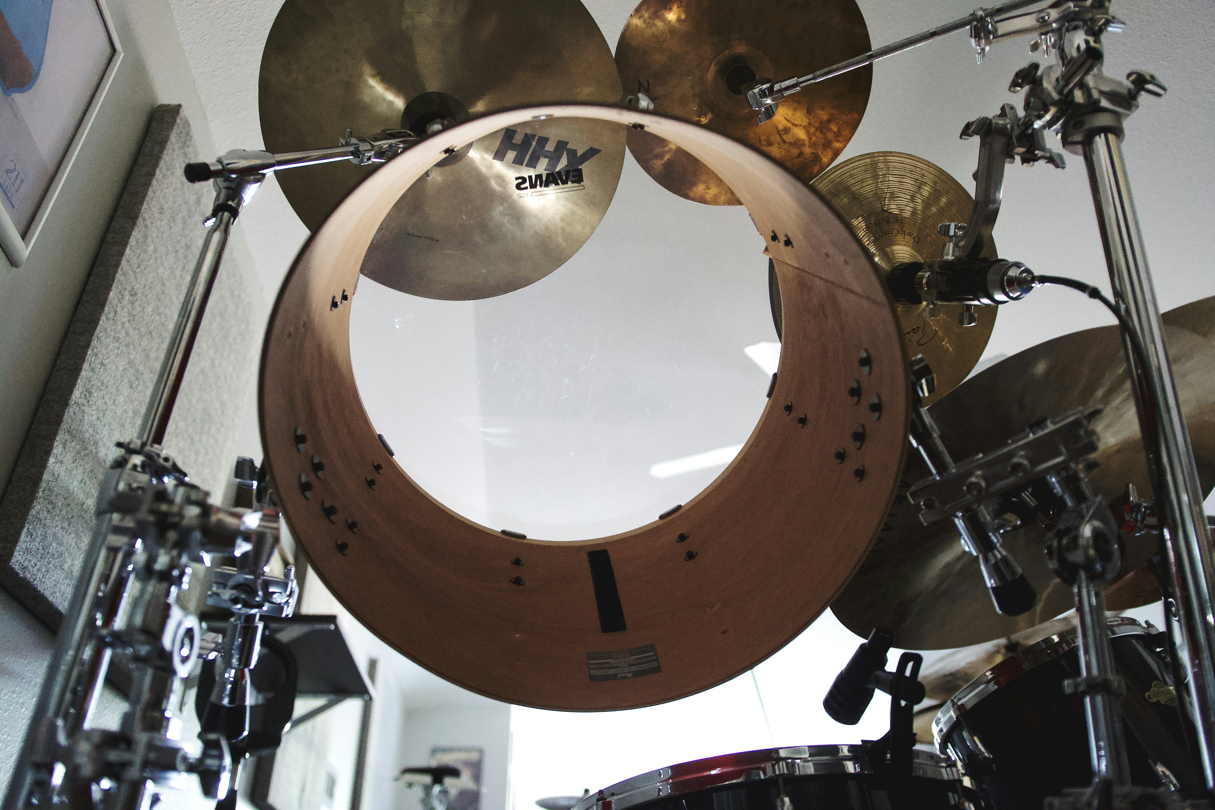 A drum set in a room photo – Free Mike portnoy kit Image on Unsplash