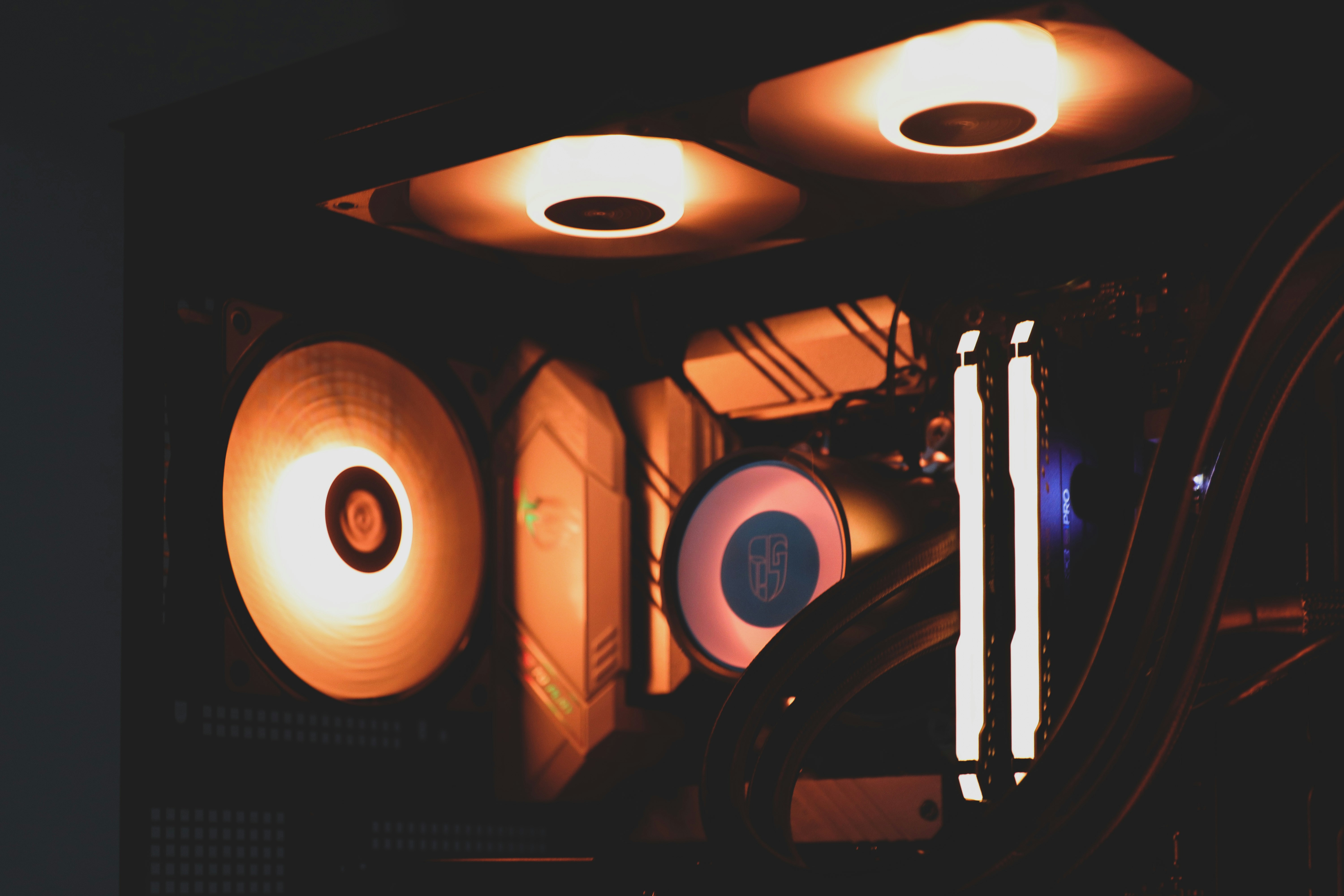 A group of circular objects with lights photo – Free Gaming pc Image on ...