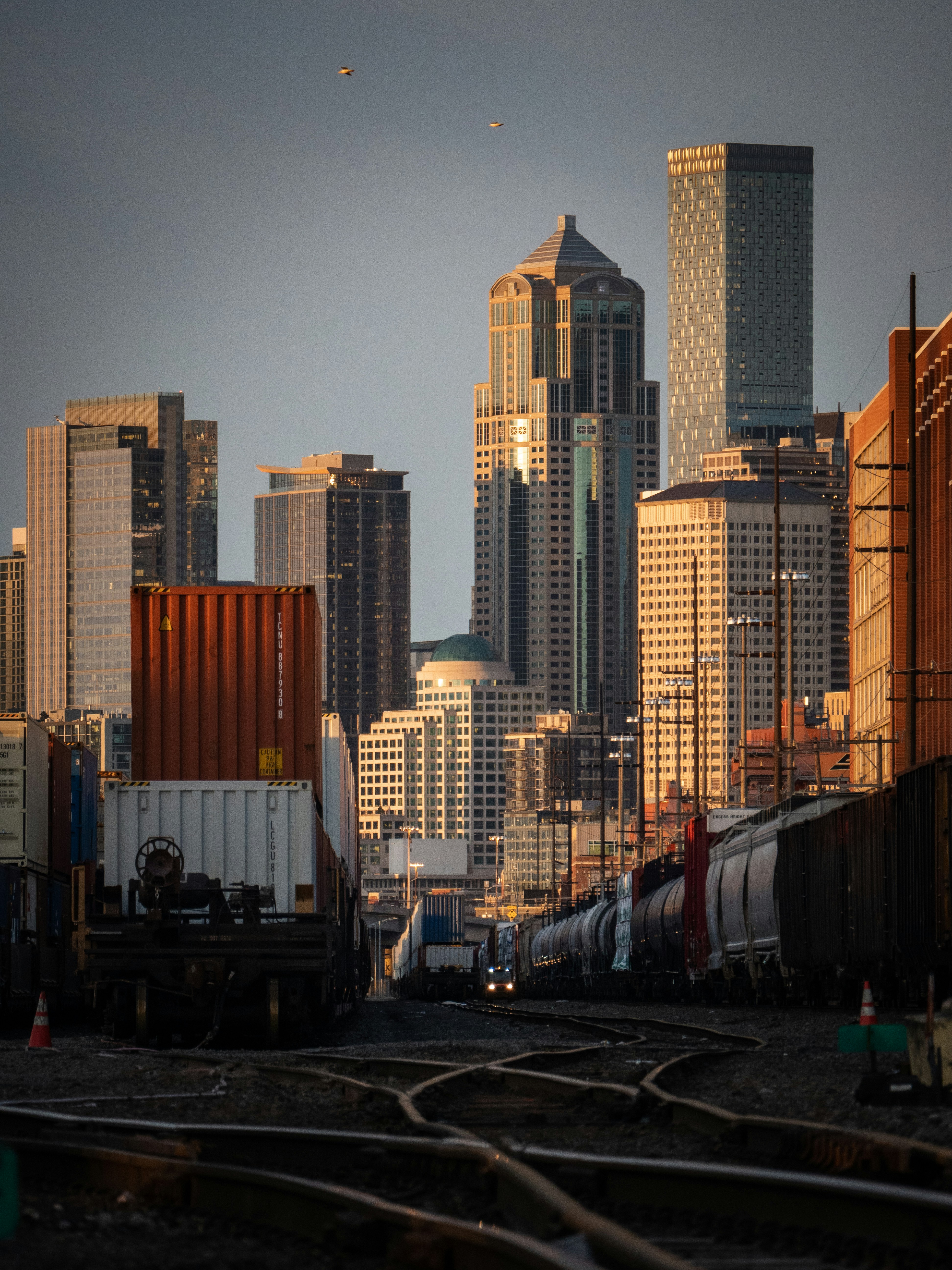 Sunset over the city