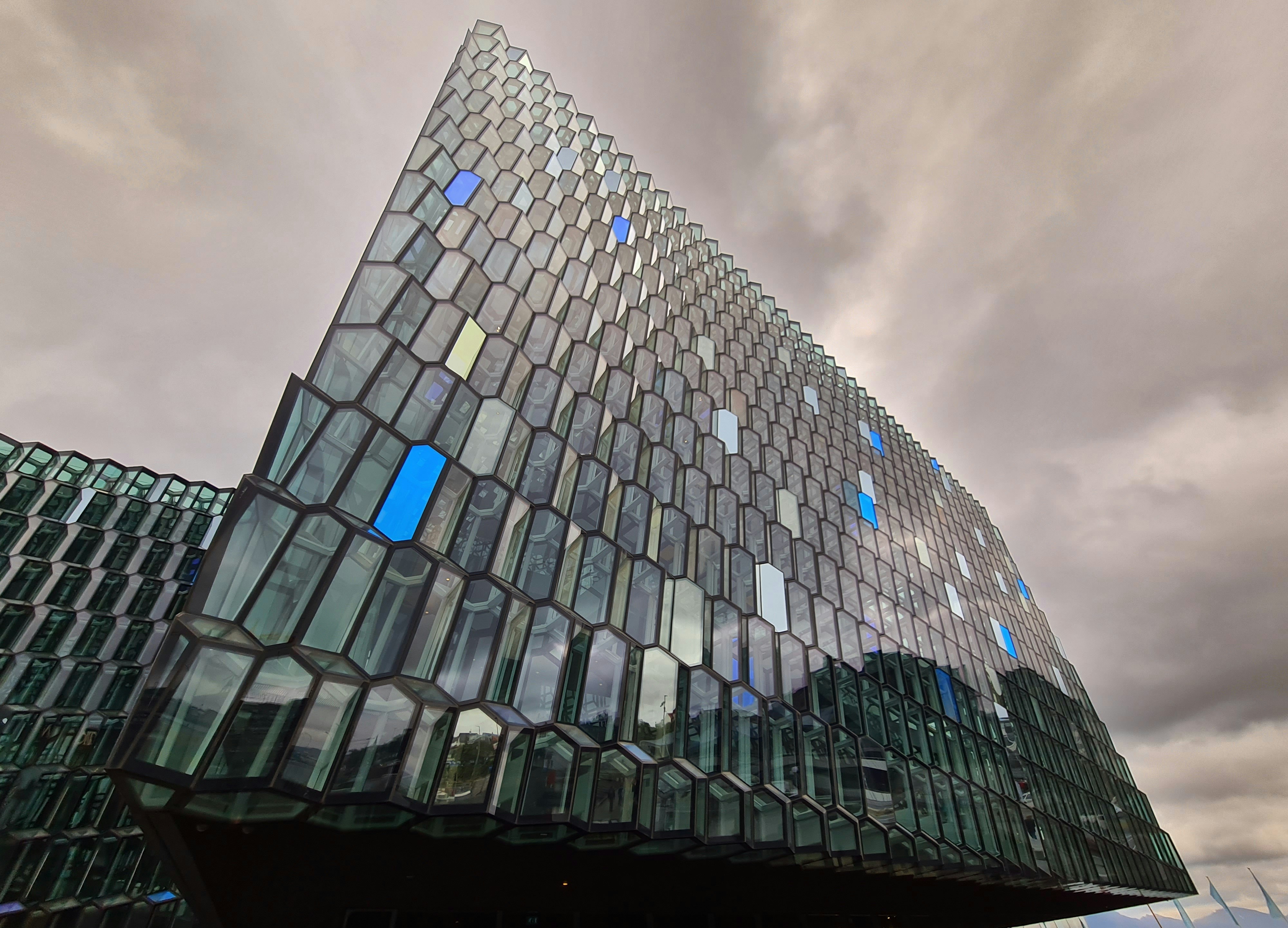 Hexagonal Facade in Evening Light