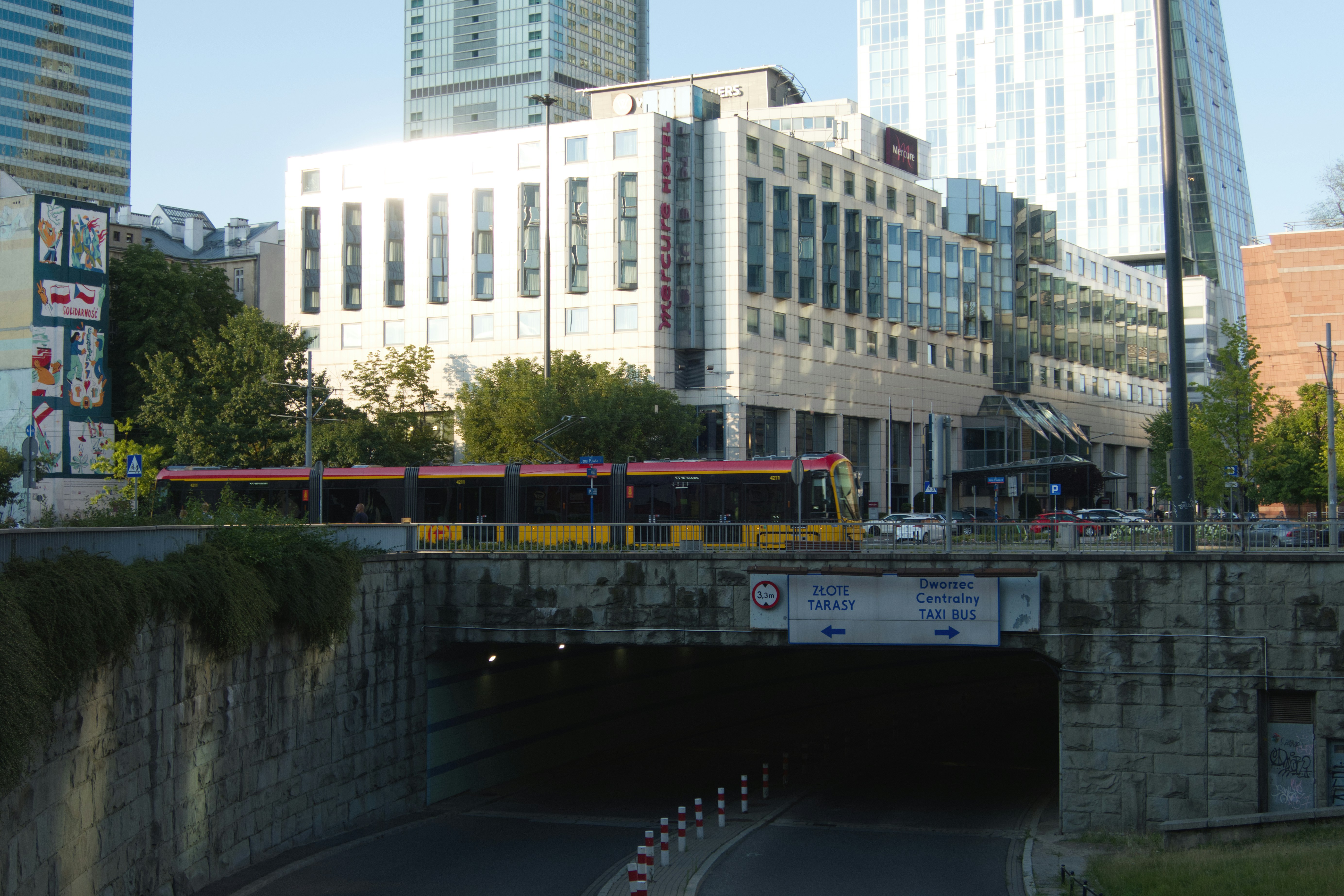 It's just a tram passing by