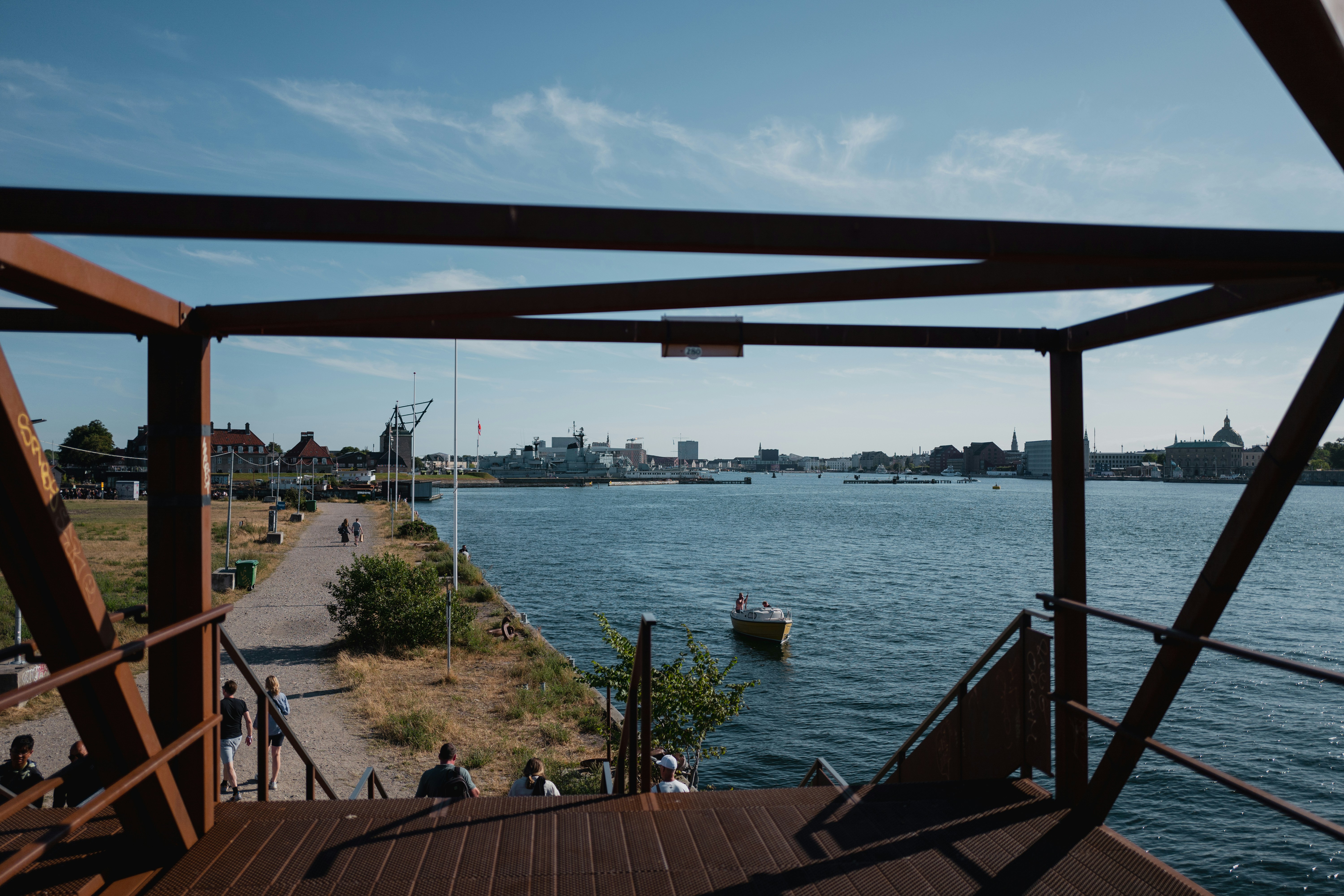 A boat on the water photo – Free Reffen - copenhagen street food Image ...