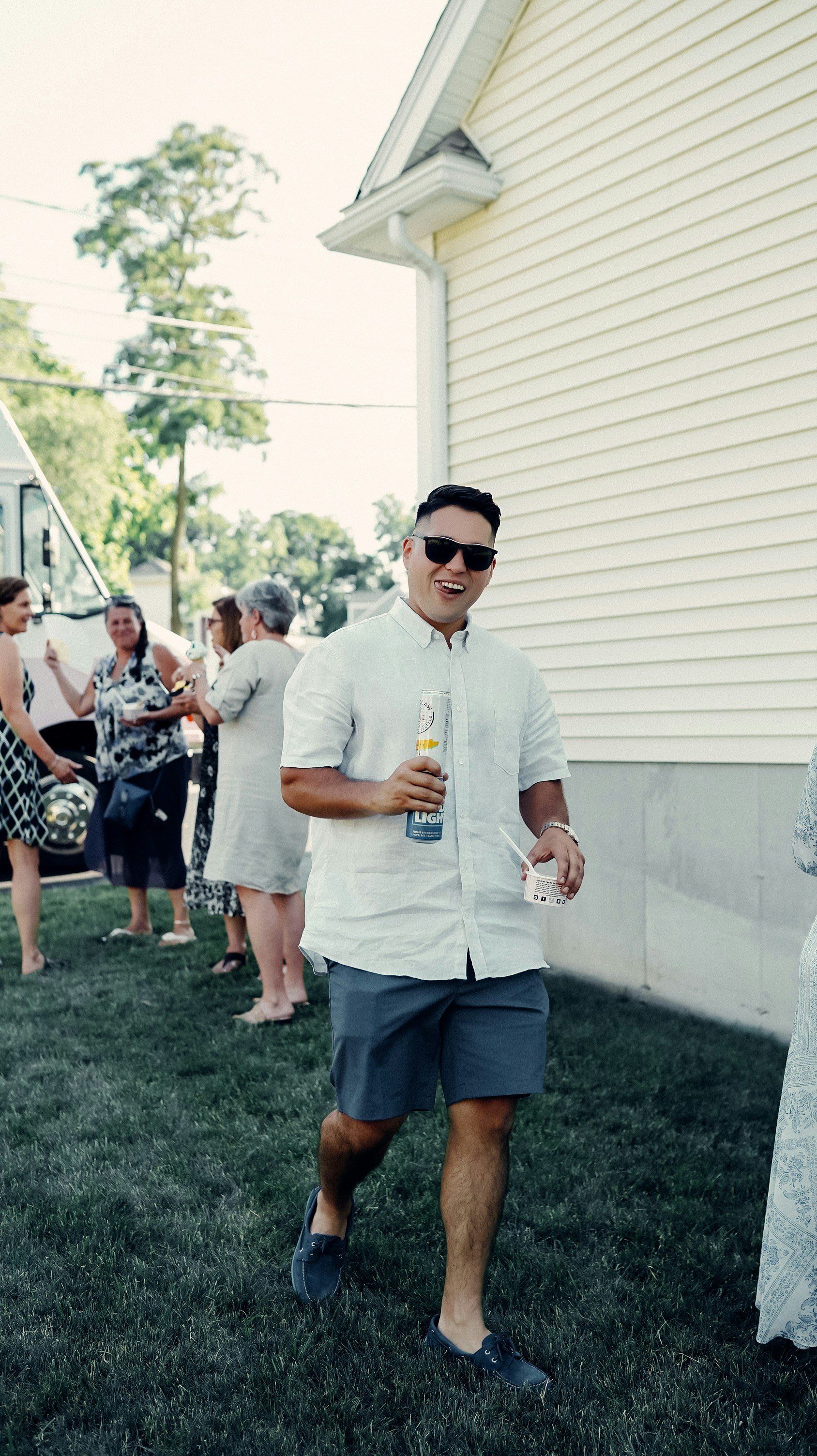 Sunlit Toast on a Suburban Lawn