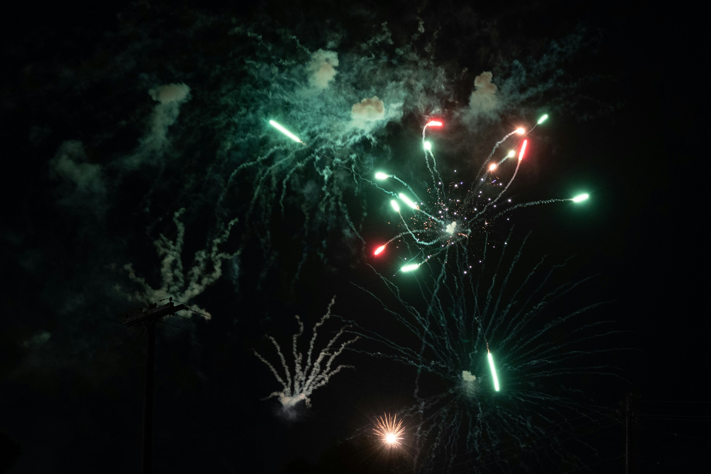 Celestial Symphony: Fireworks in Motion
