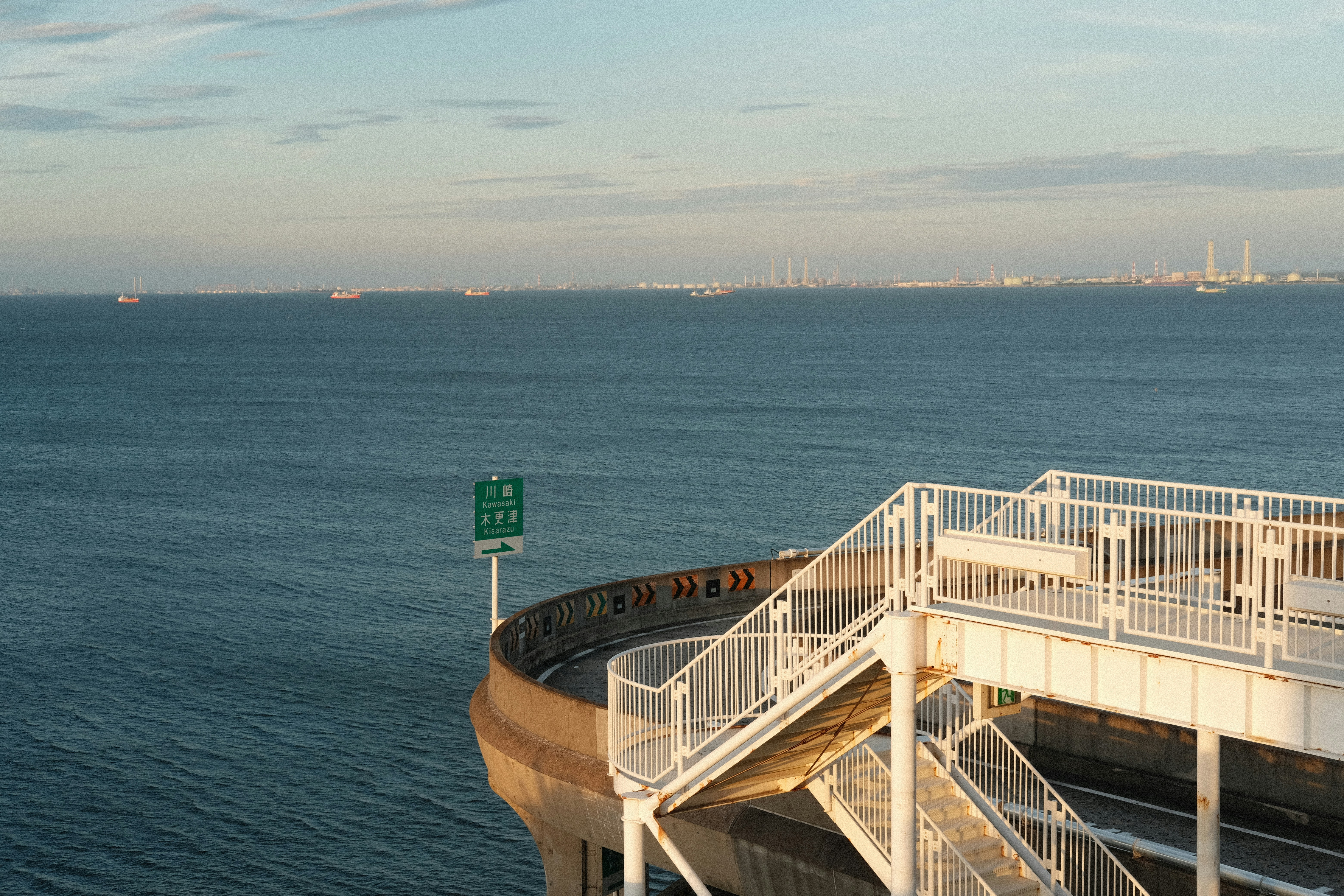 Seafront stairs into the horizon