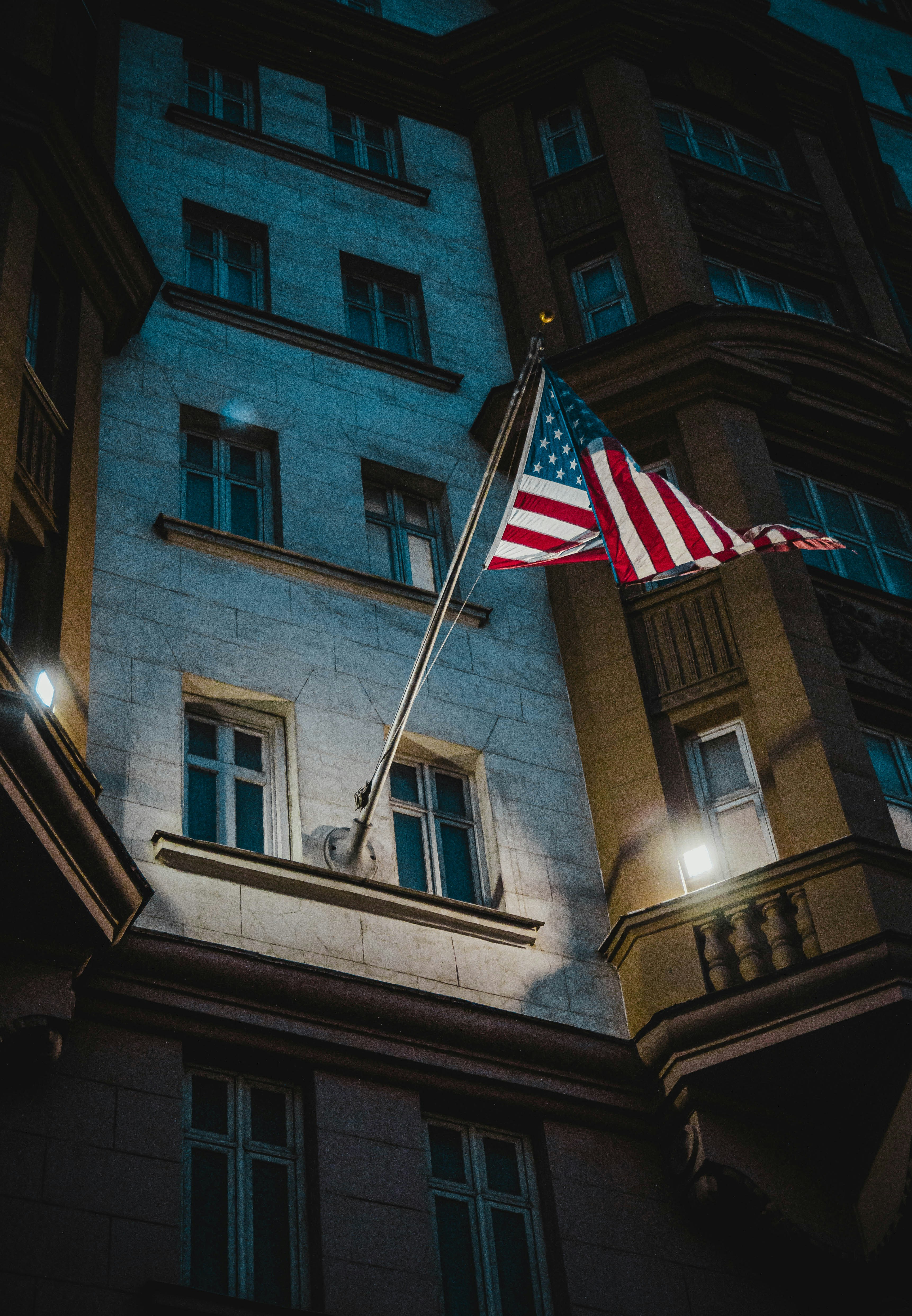 a flag on a pole