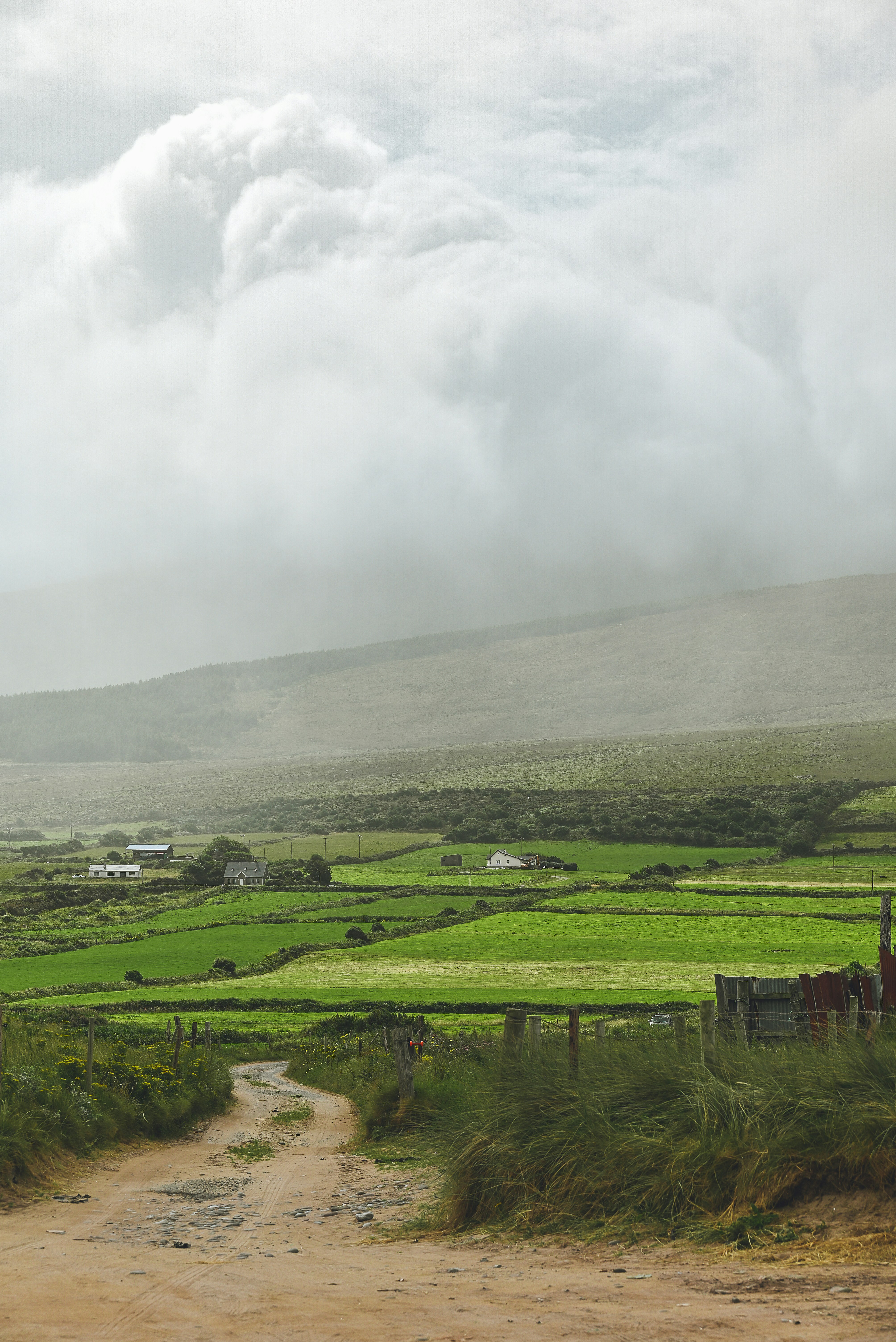 Un paysage avec des maisons et des arbres photo – Photo Paysage de ...