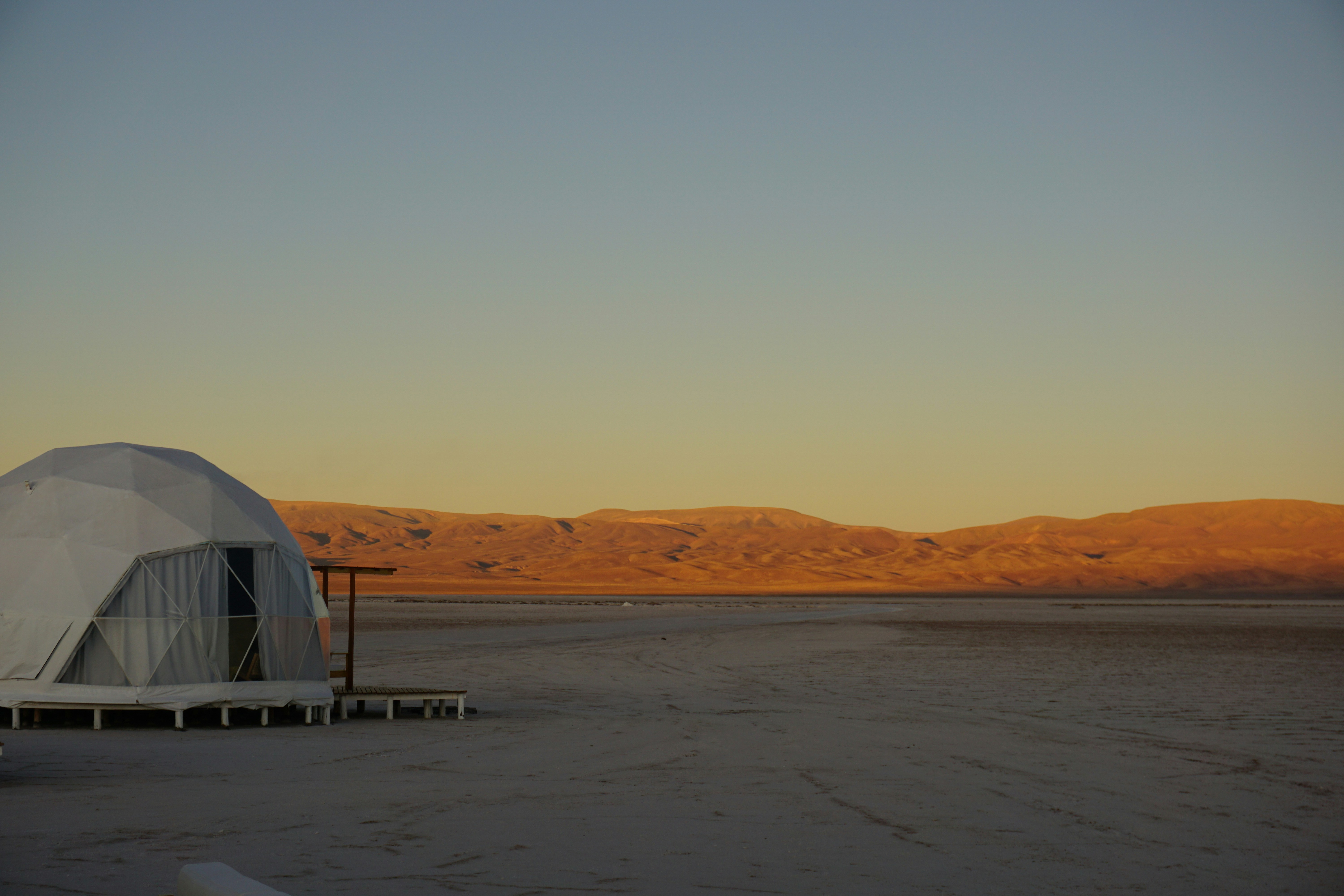 a tent in a desert
