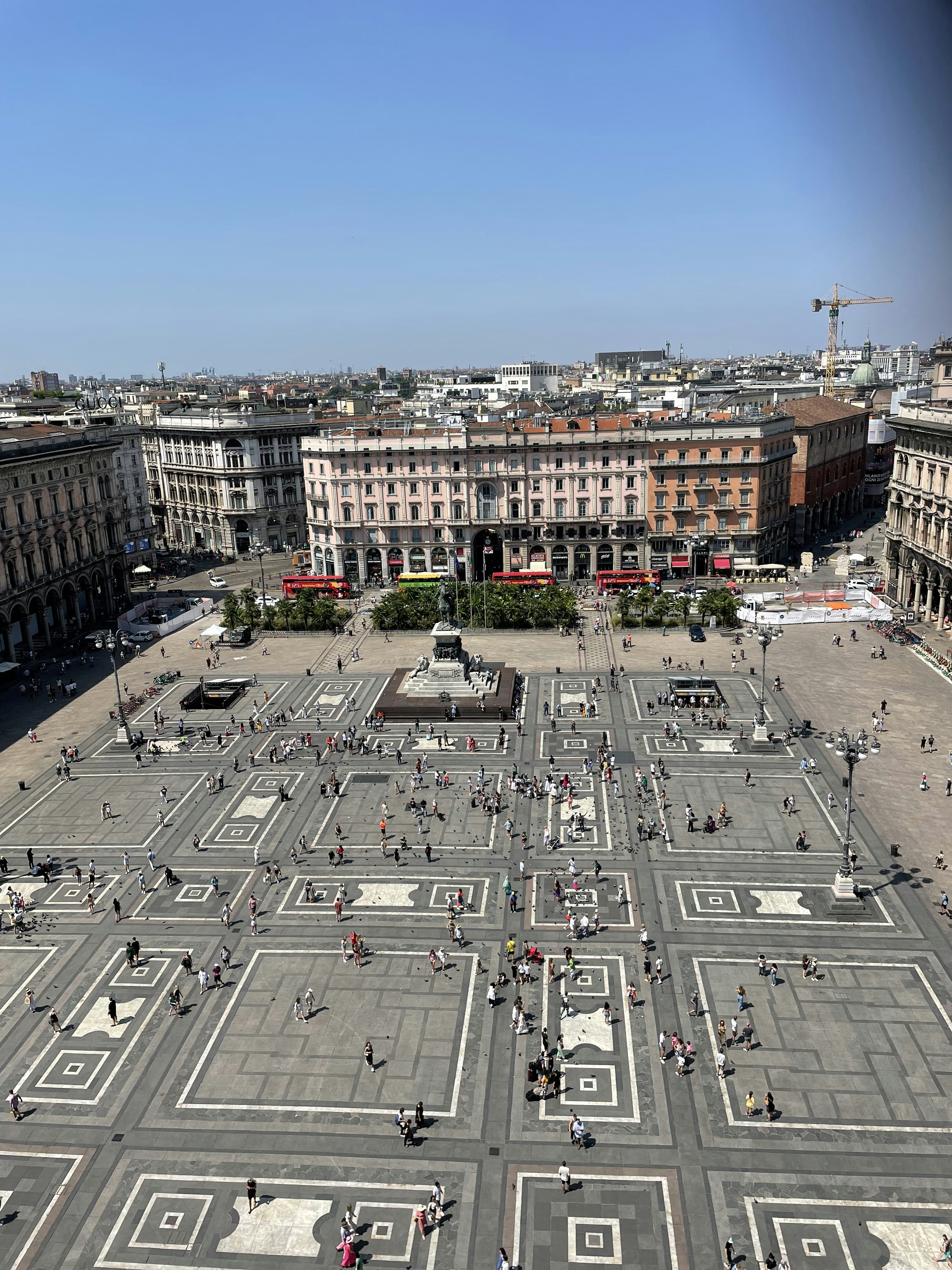 a large group of people in a city square