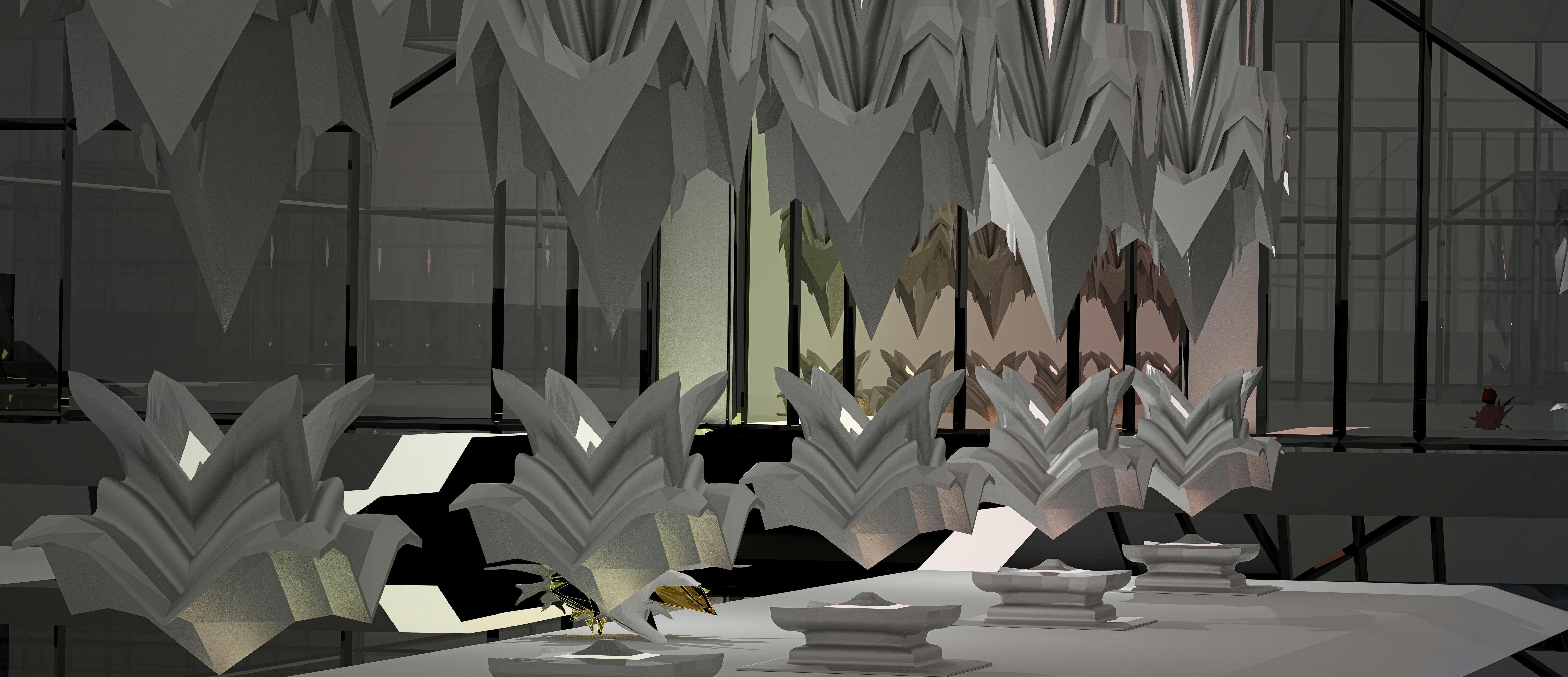 Foto Una habitación blanca con una gran pared blanca y una gran ...