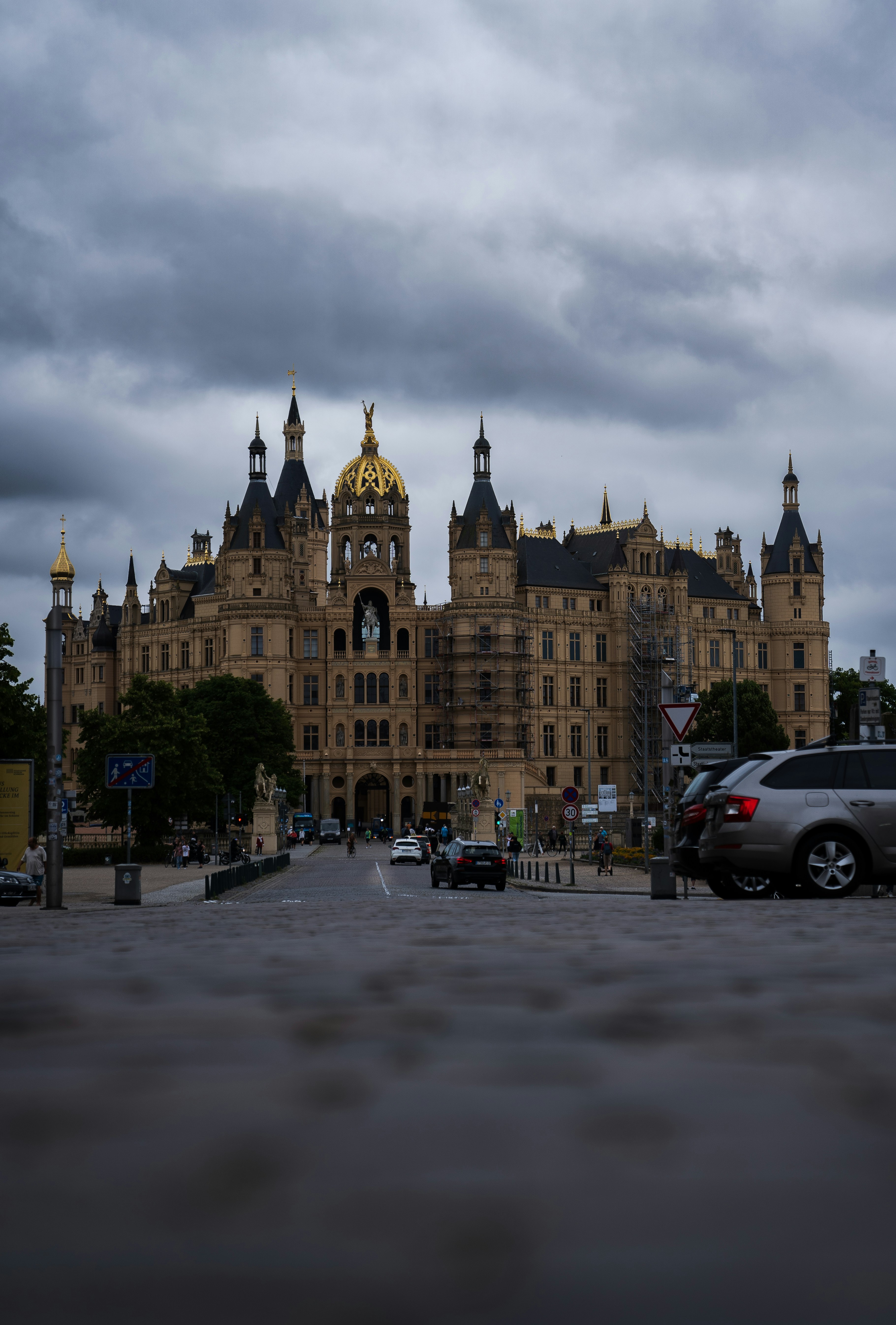Golden roofs over a European City Gate