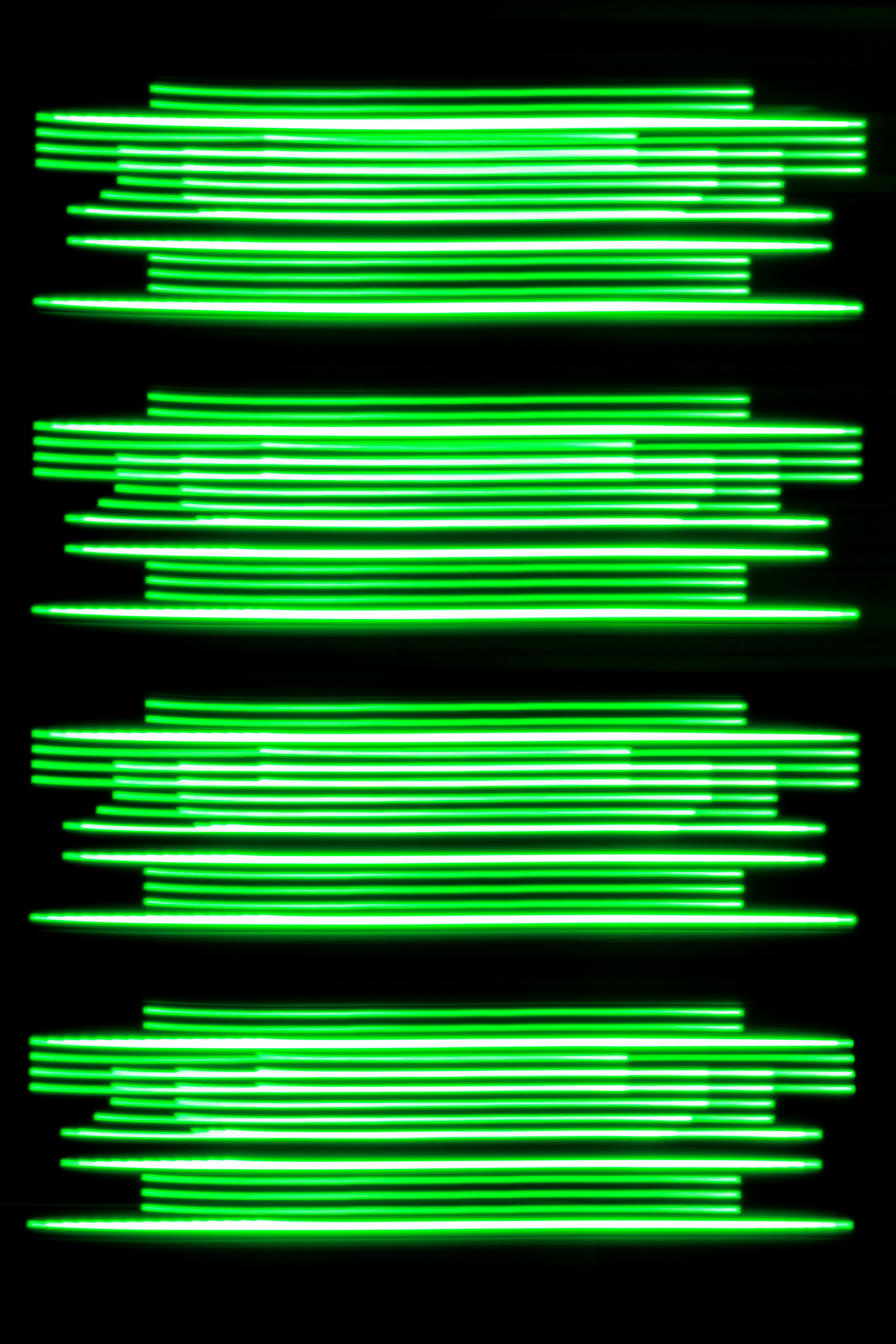 Emerald Strata: Neon Green Lines in a Quiet, Geometric Display