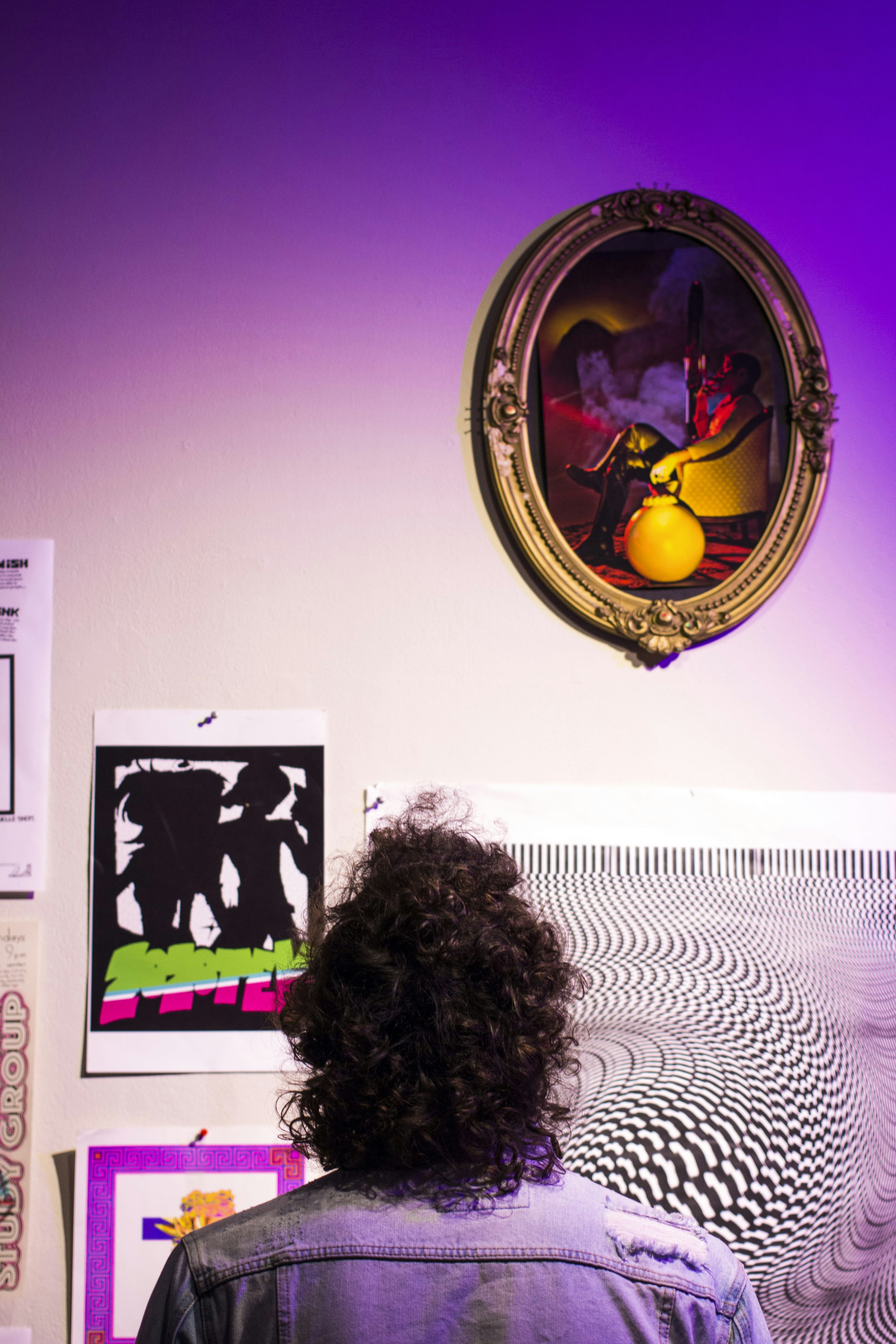 Curator in Color: Portrait of a Backlit Studio Moment