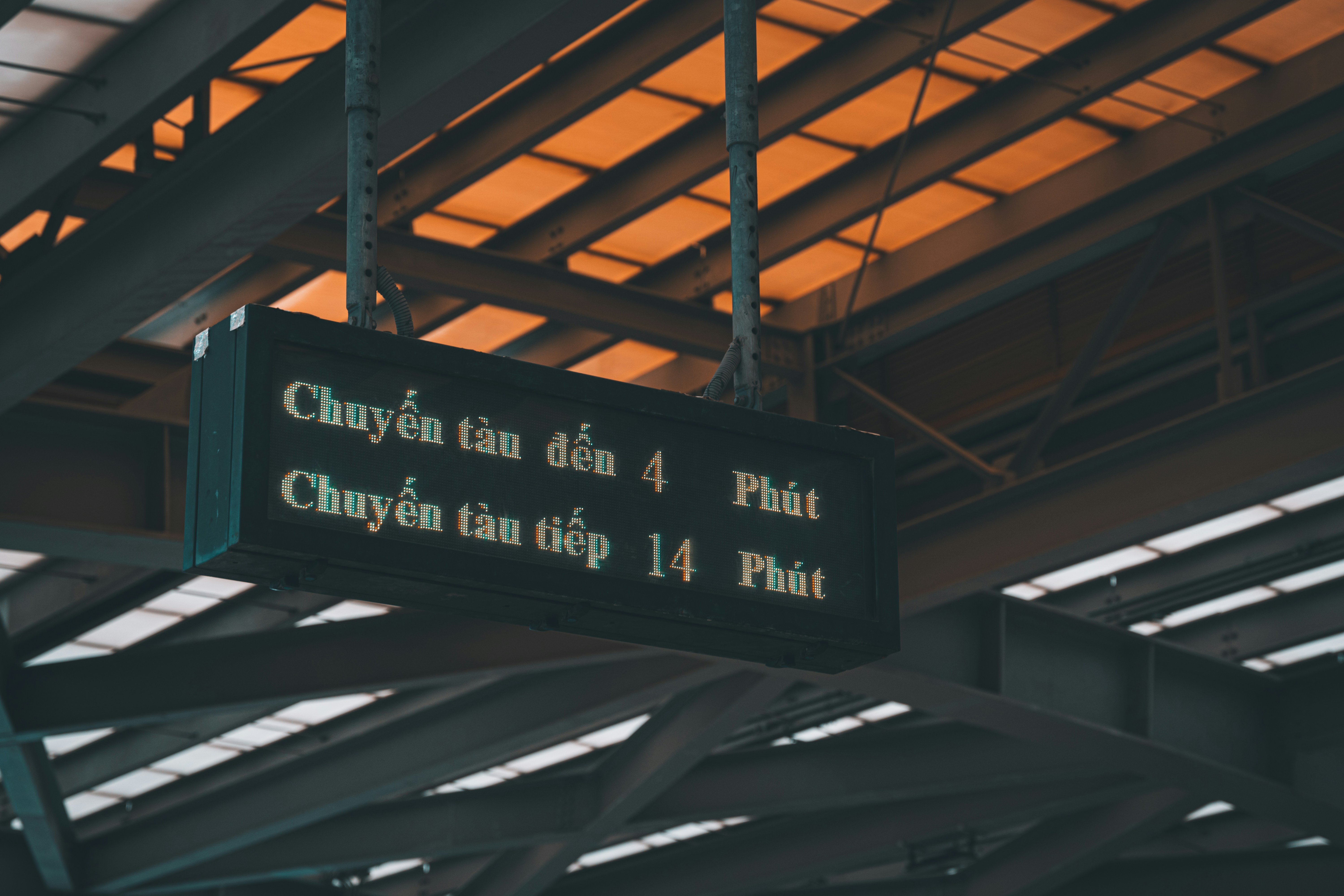 Signboard in a Cathedral of Steel Under Sunset-Soft Light