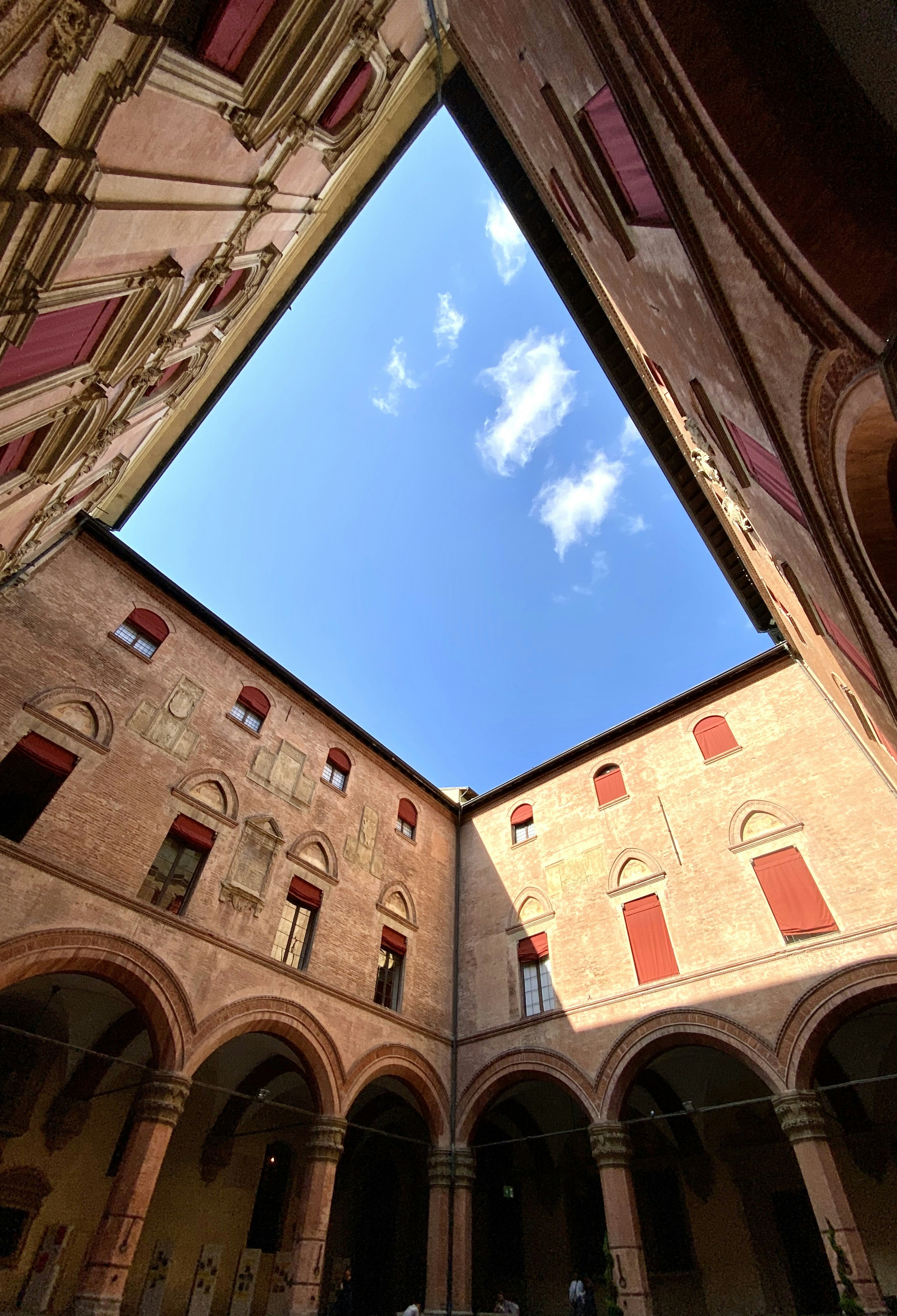 a building with a large archway