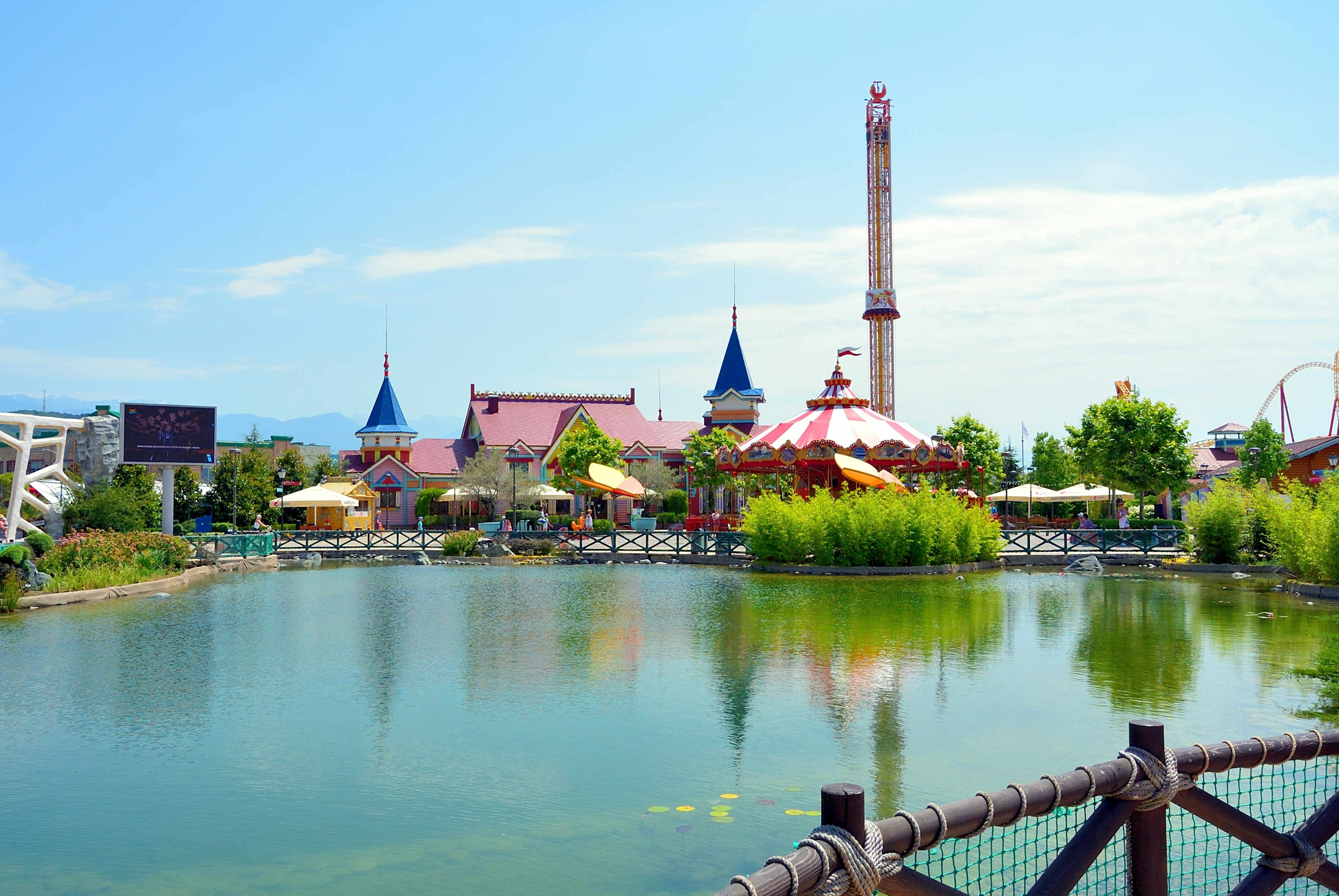 Pastel Fairground Arcadia by the Glassy Pond