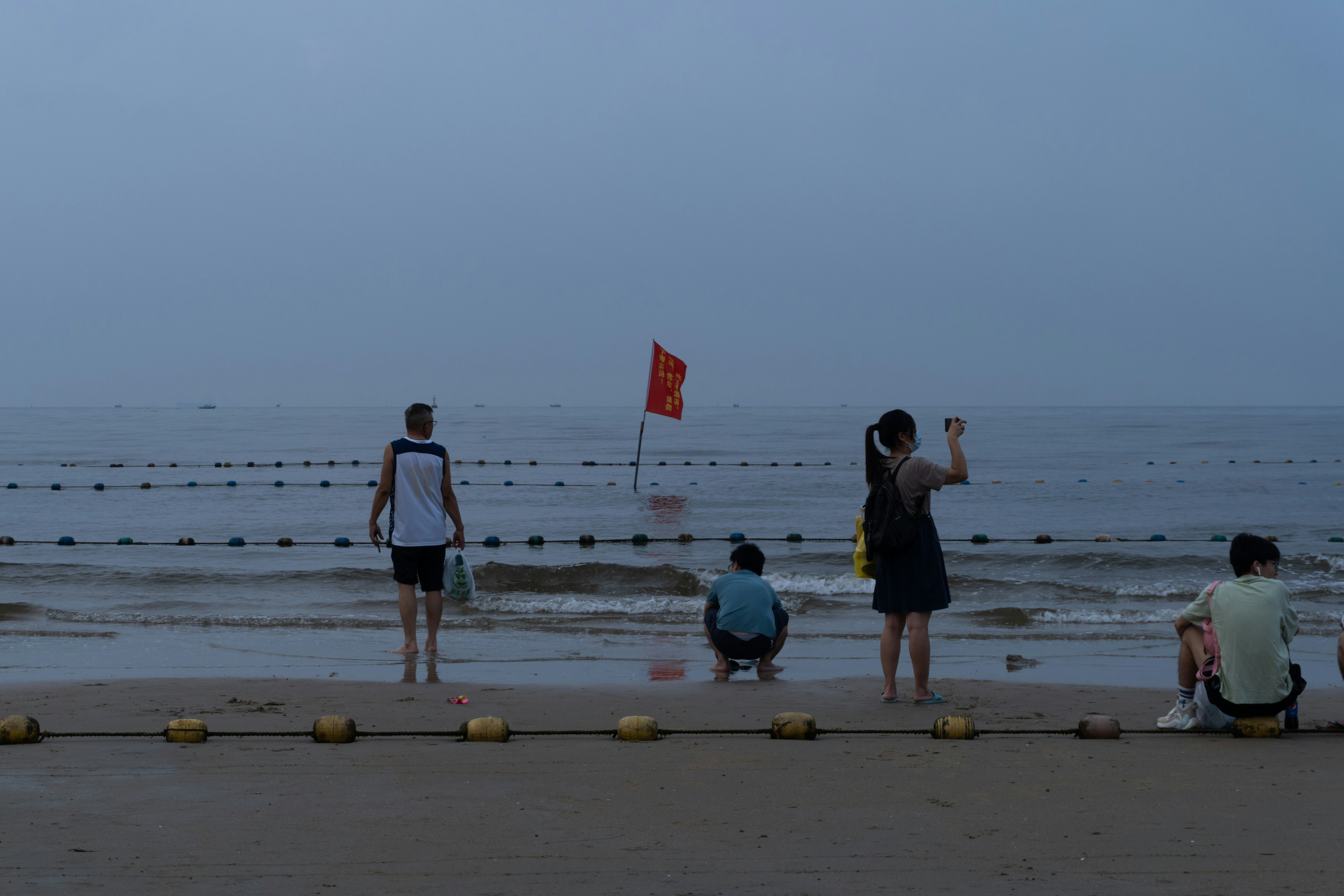 people on the beach