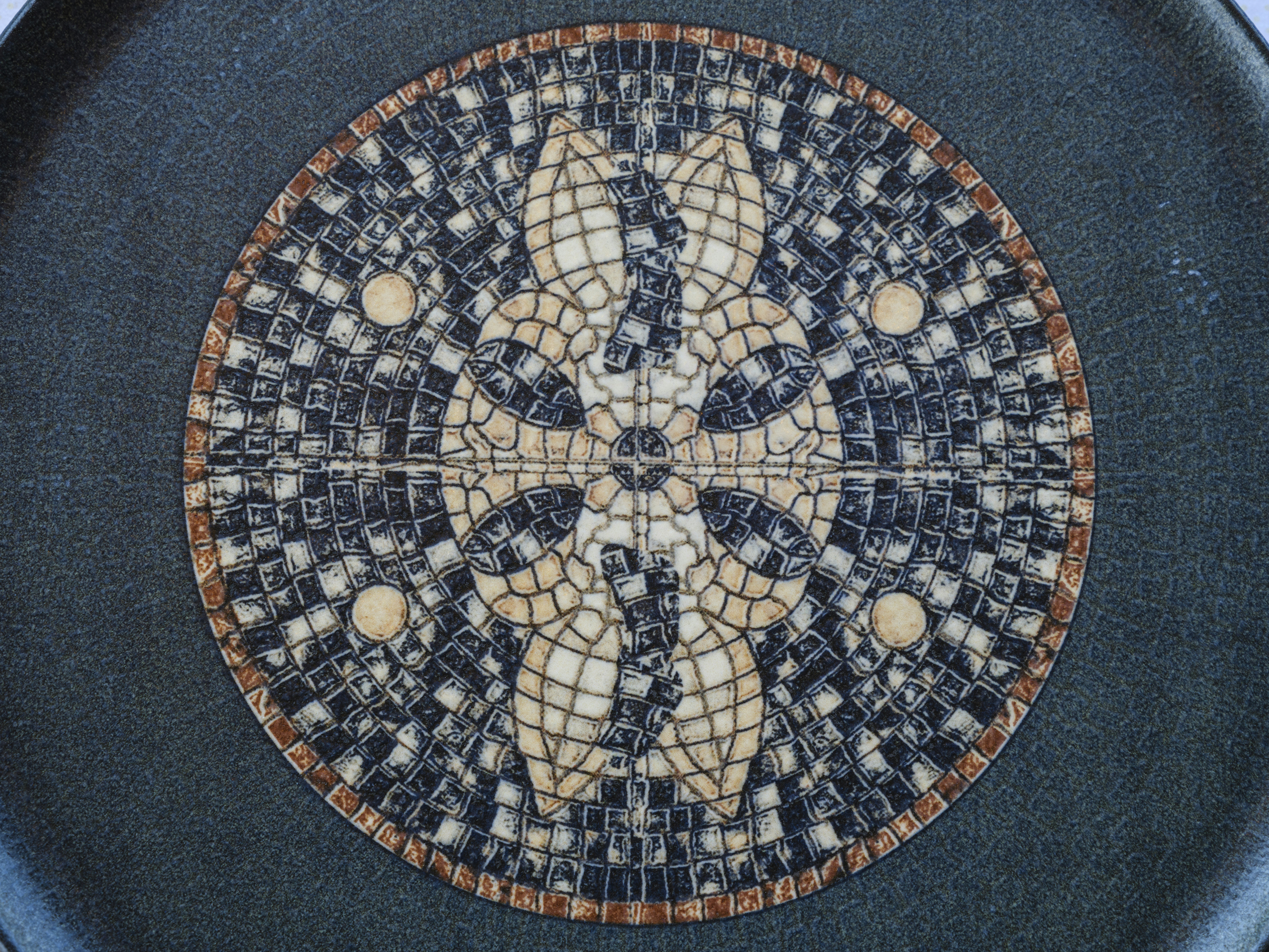 texture of an old porcelain plate