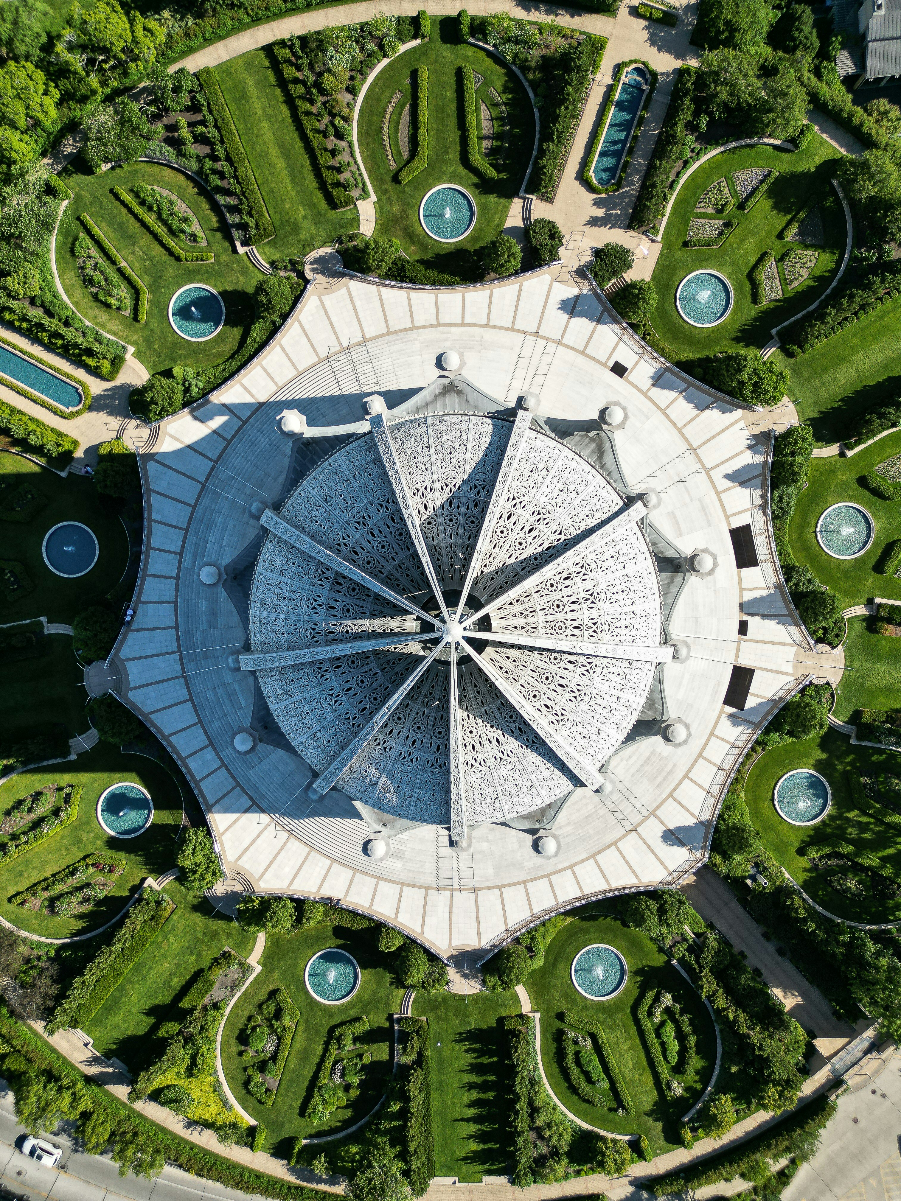 Architecture photo from a drone perspective 