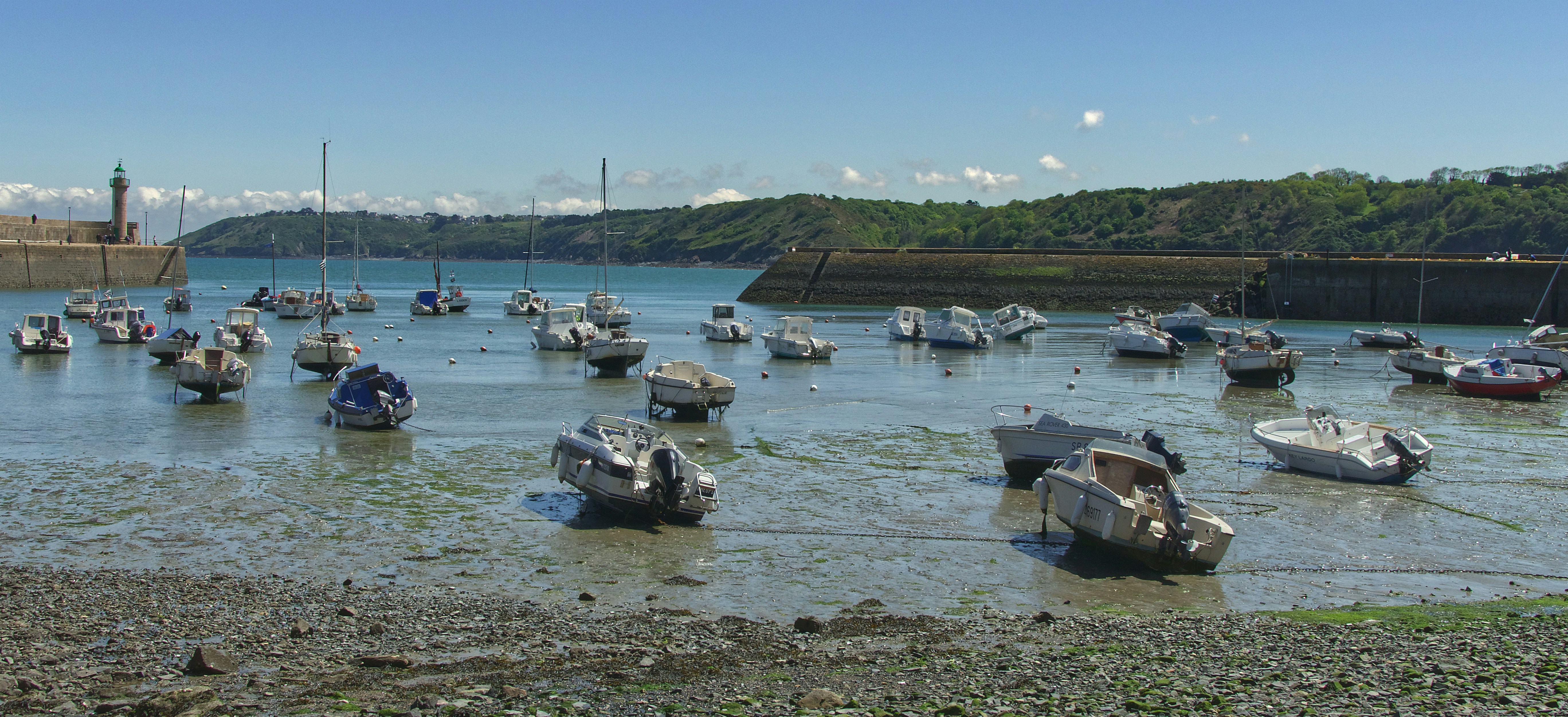 A group of boats sit in a harbor photo – Free Quai surcouf Image on ...