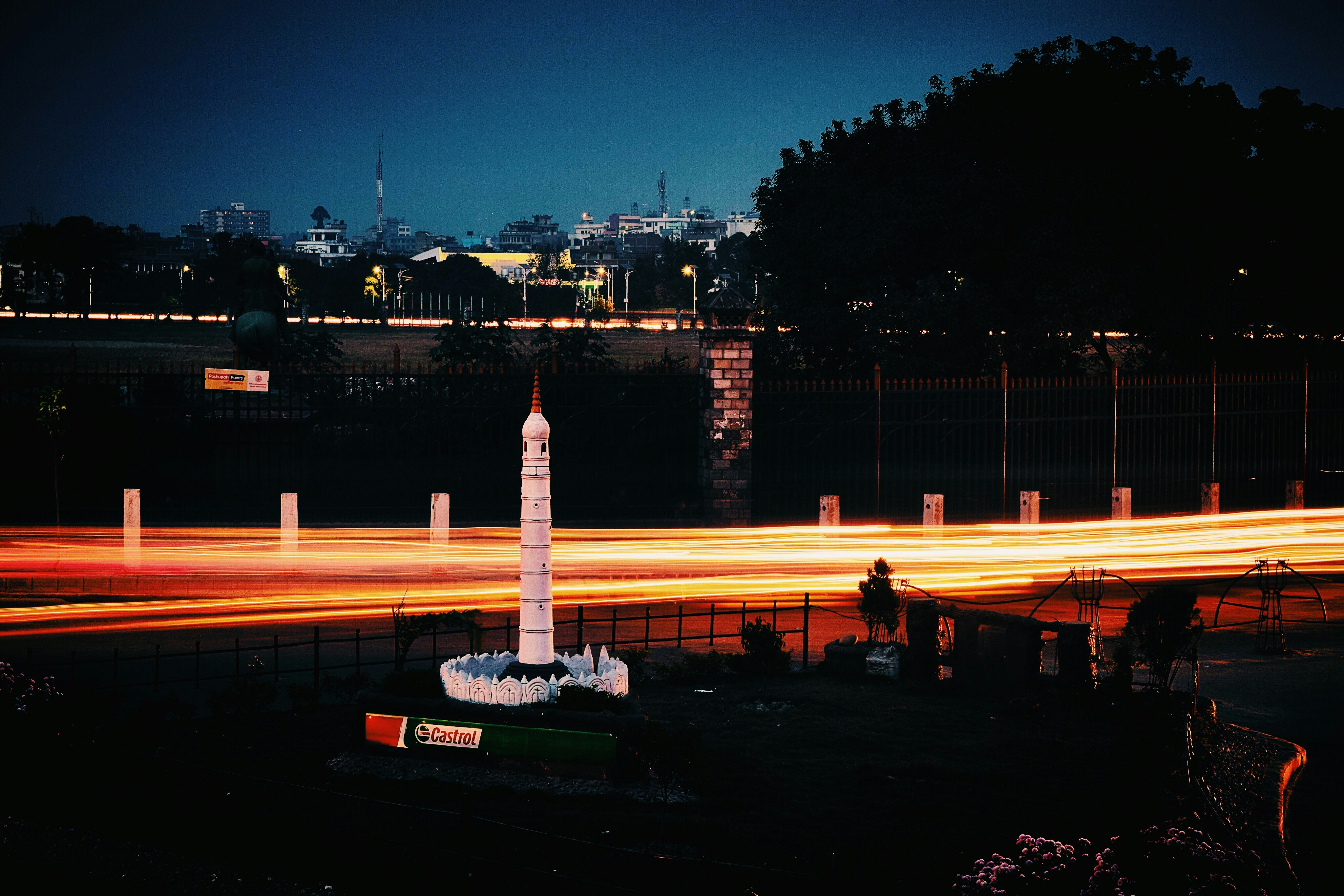 A large lit up monument at night photo – Free Kathmandu 44600 Image on ...