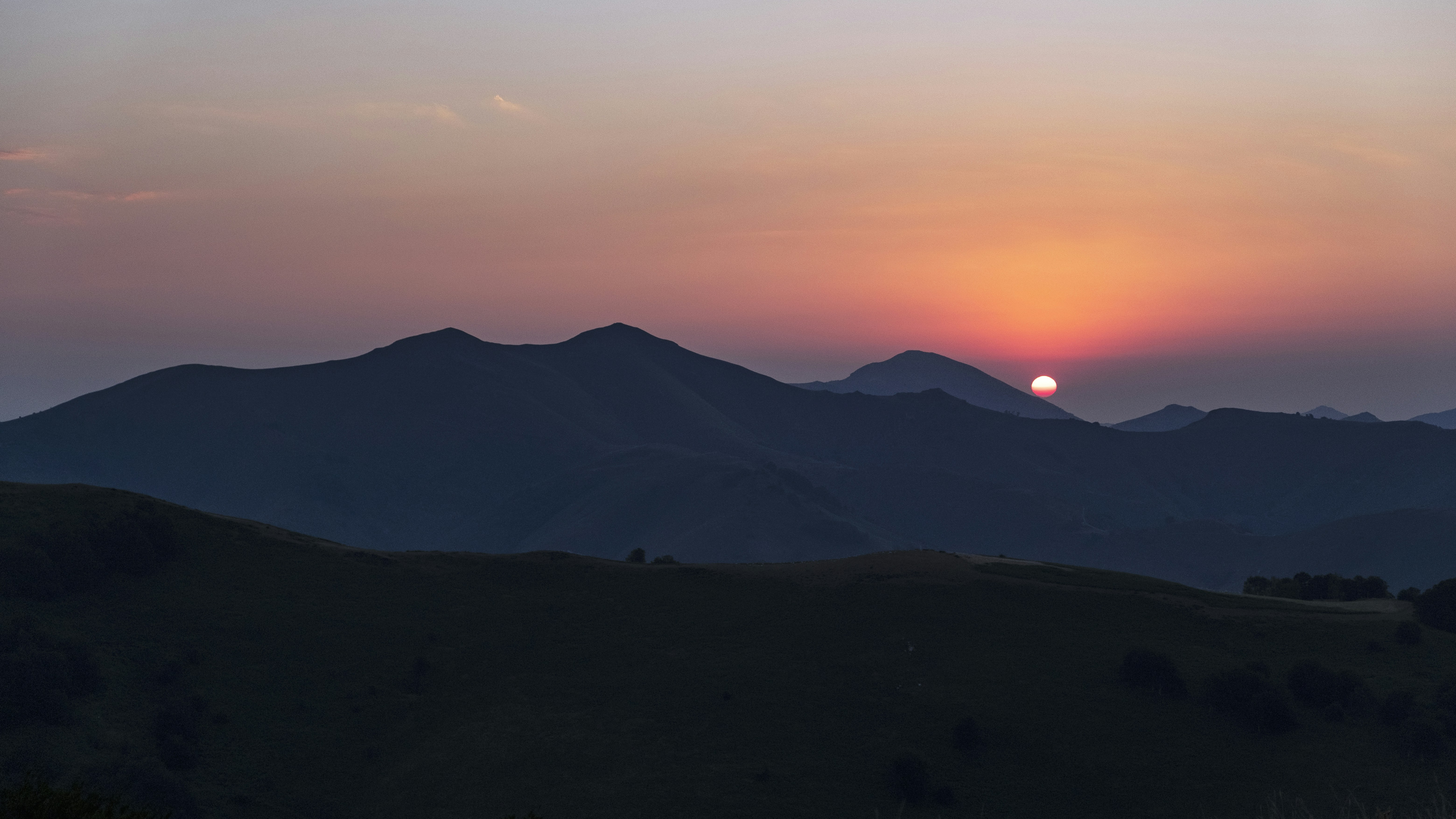 A landscape with hills and a sunset photo – Free Pays basque Image on ...
