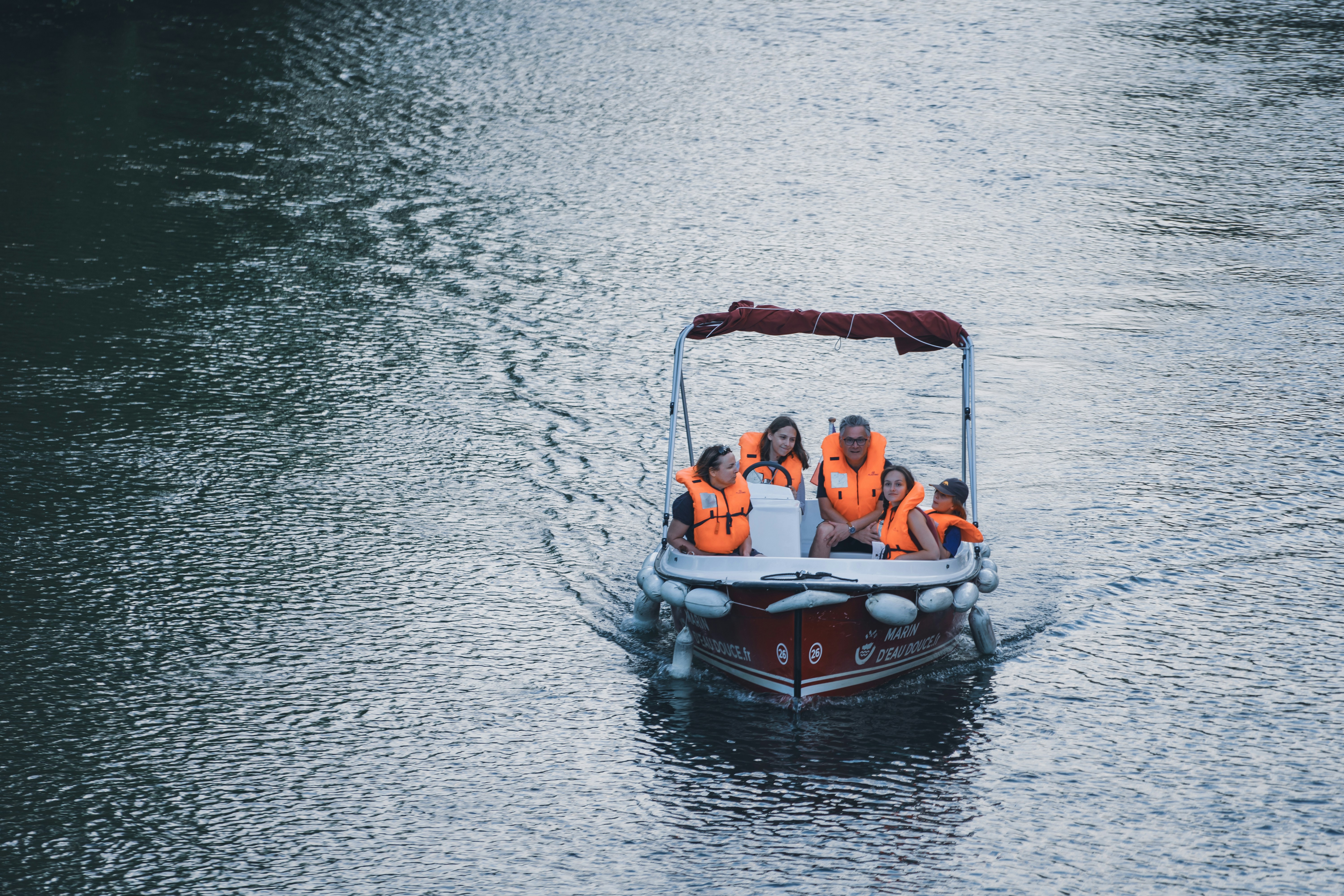 a group of people on a boat