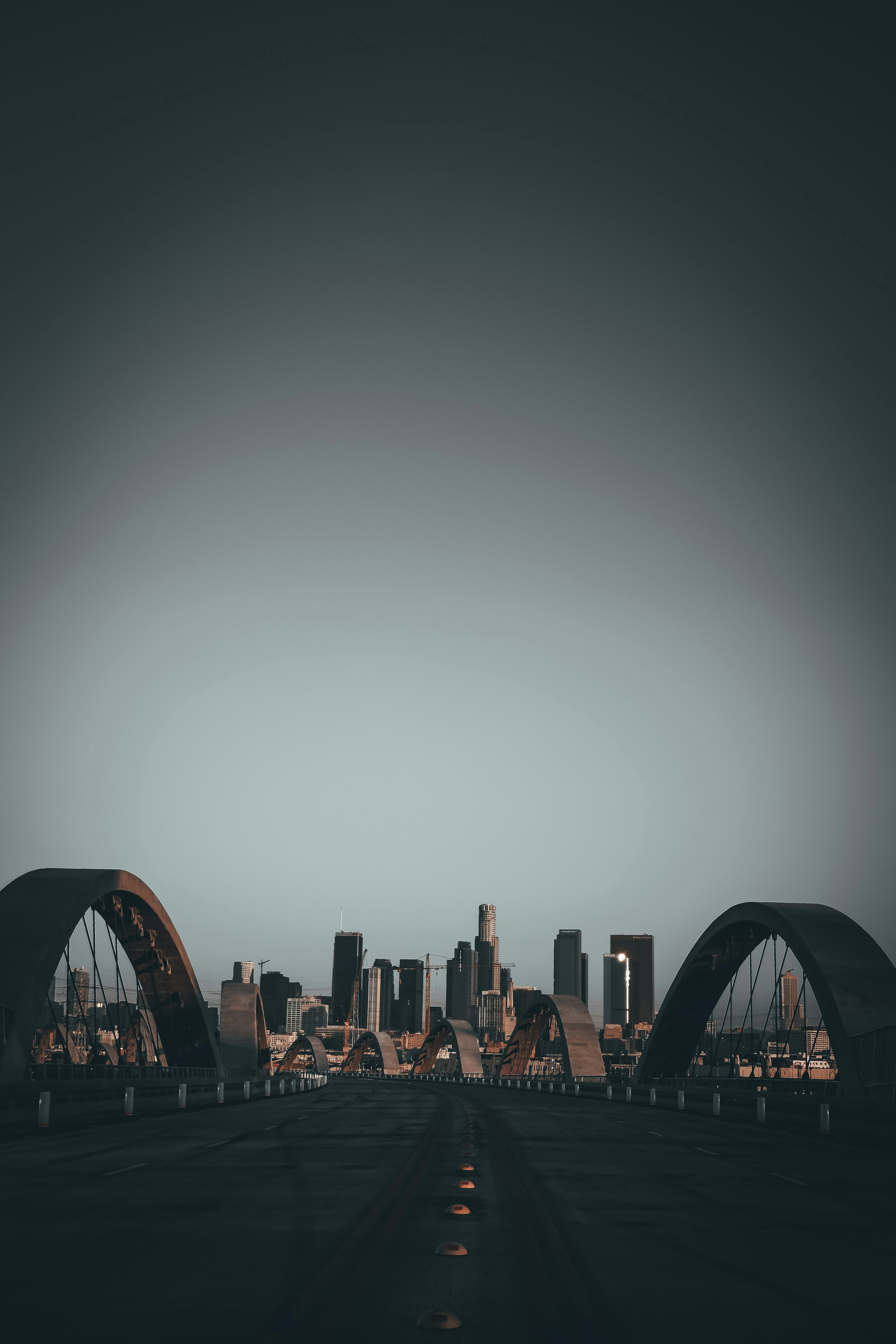a bridge over a city