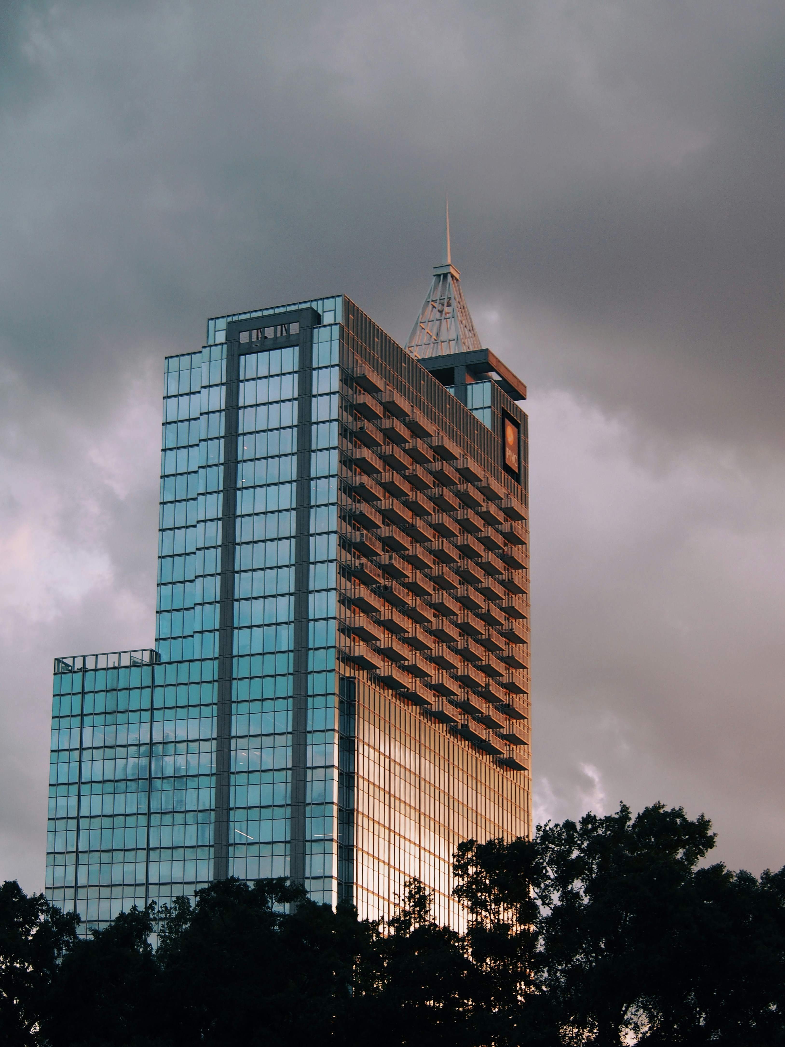 a tall building with a pointed top