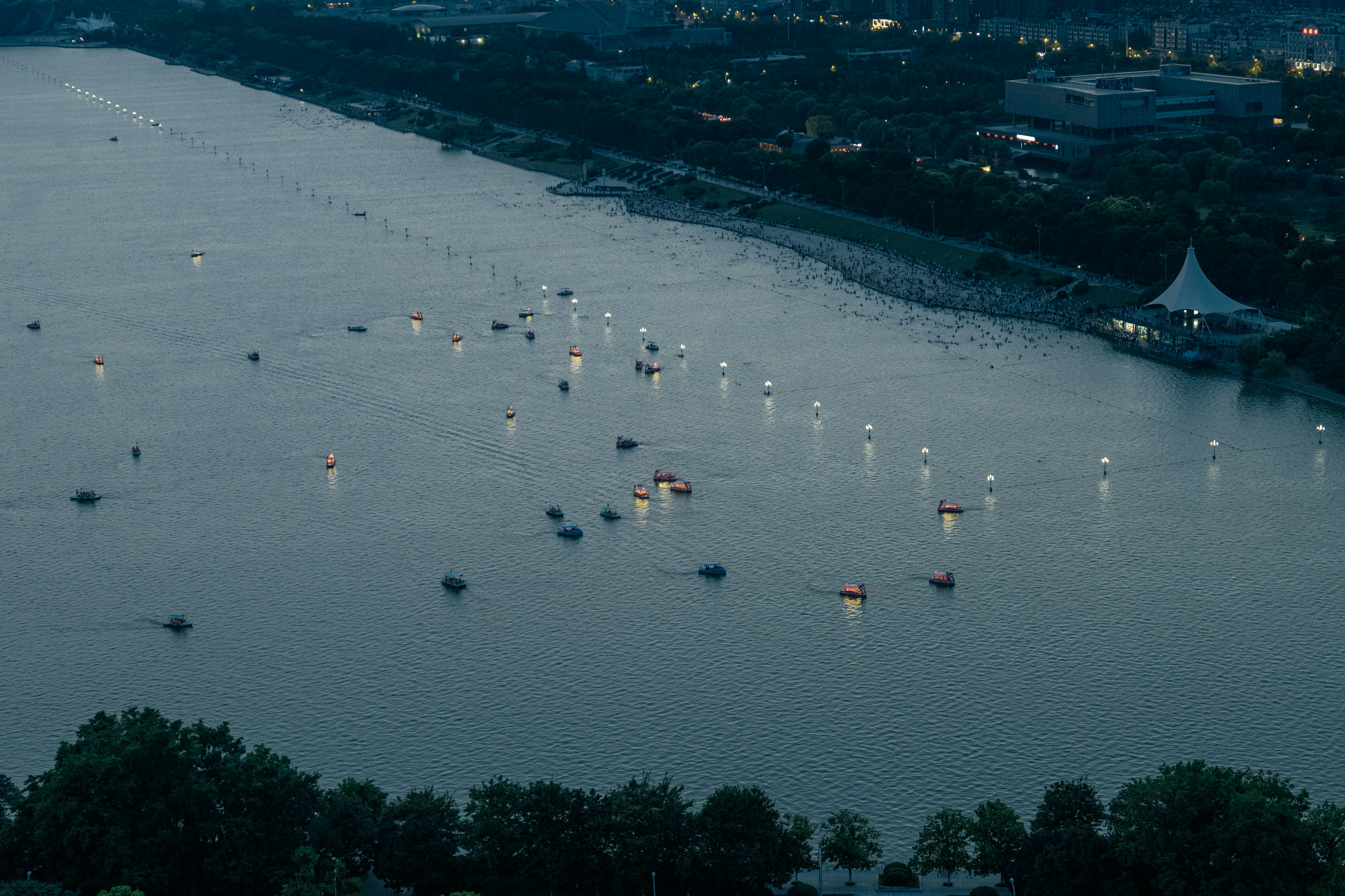 a body of water with boats in it