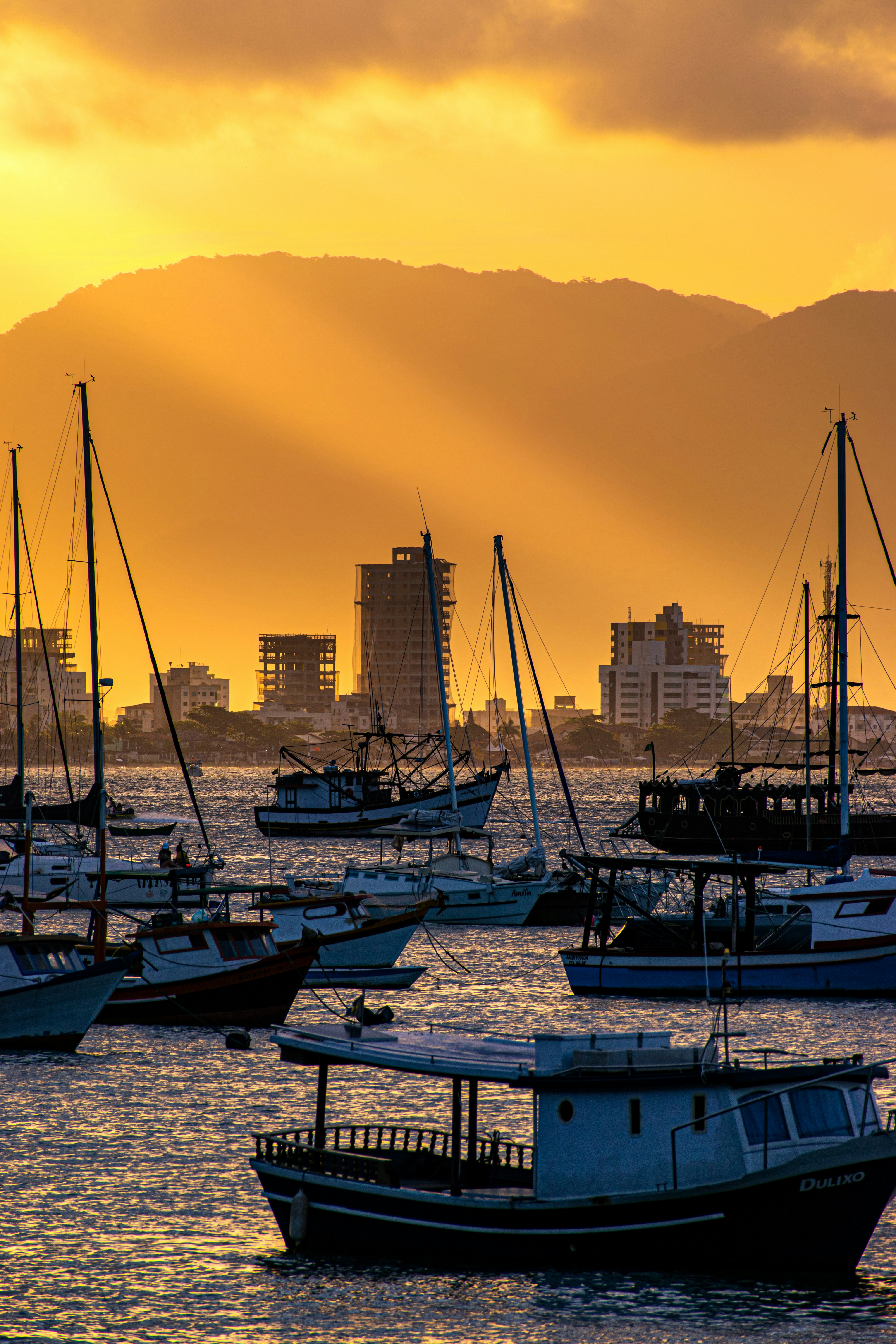 Sunset in Bombinhas, Santa Catarina, Brazil