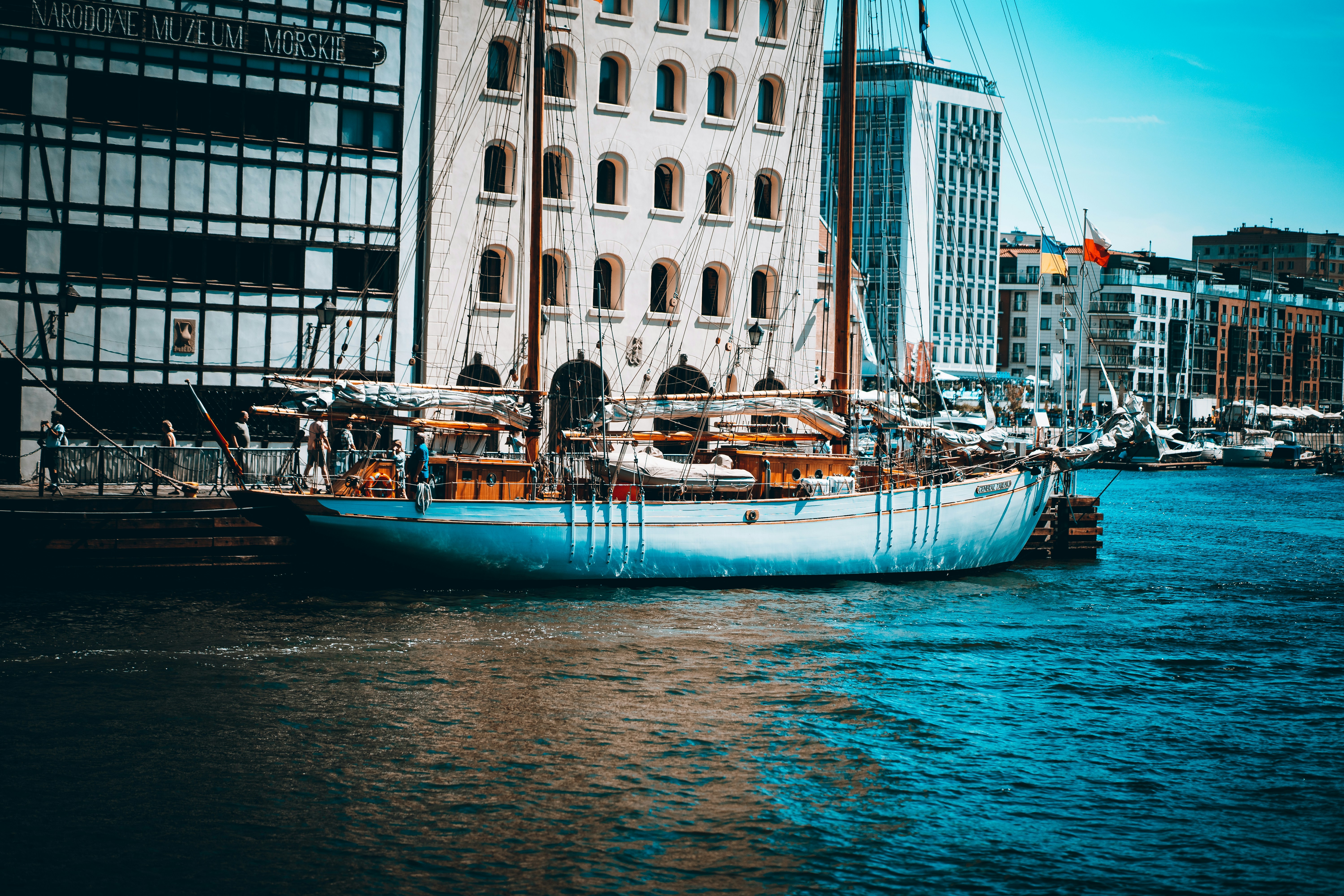 Masted Vessel at the City Wharf