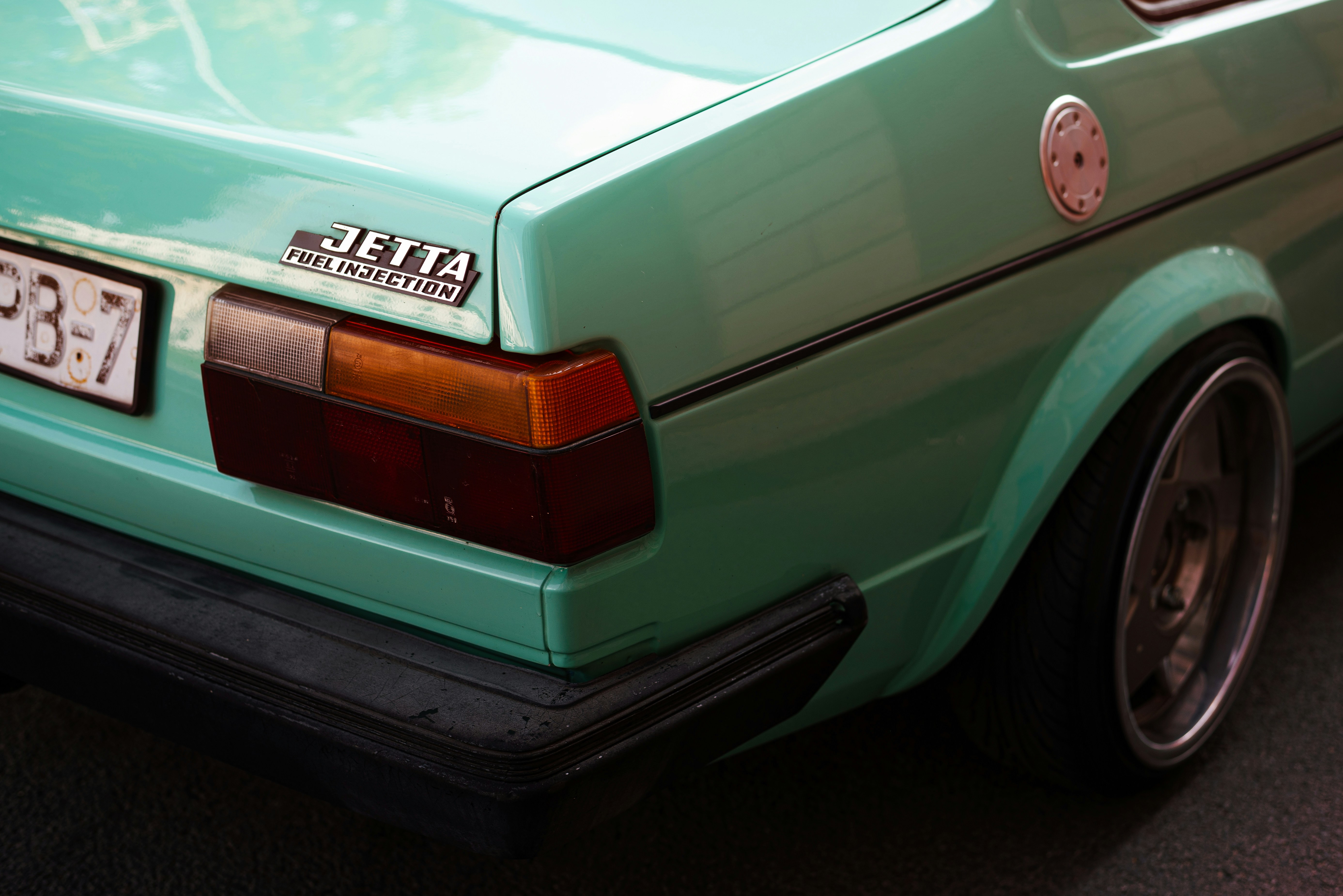Retro Turquoise Vibe in the Parking Lot