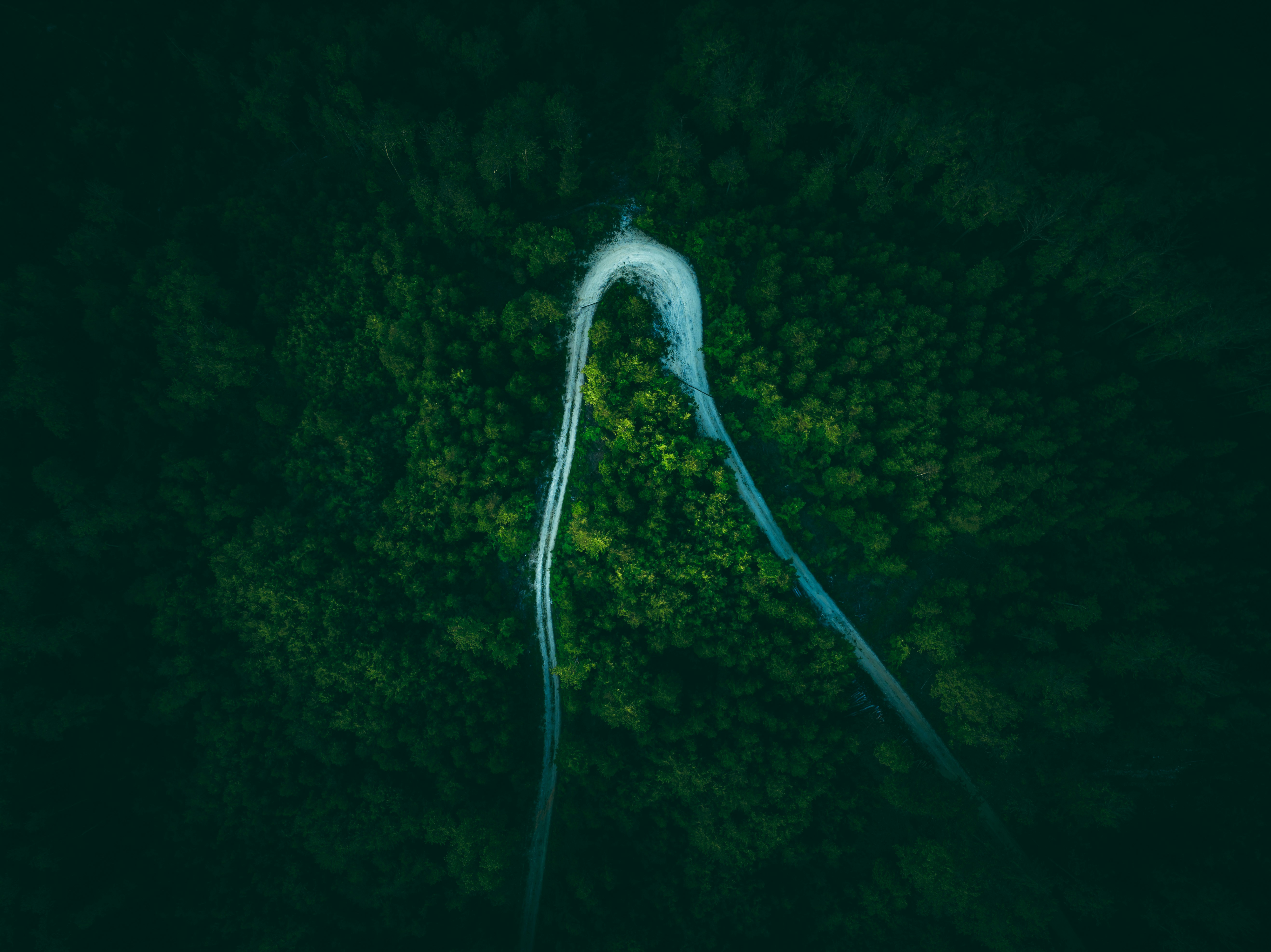 Meandering Ribbon: Aerial Loop Through a Verdant Corridor