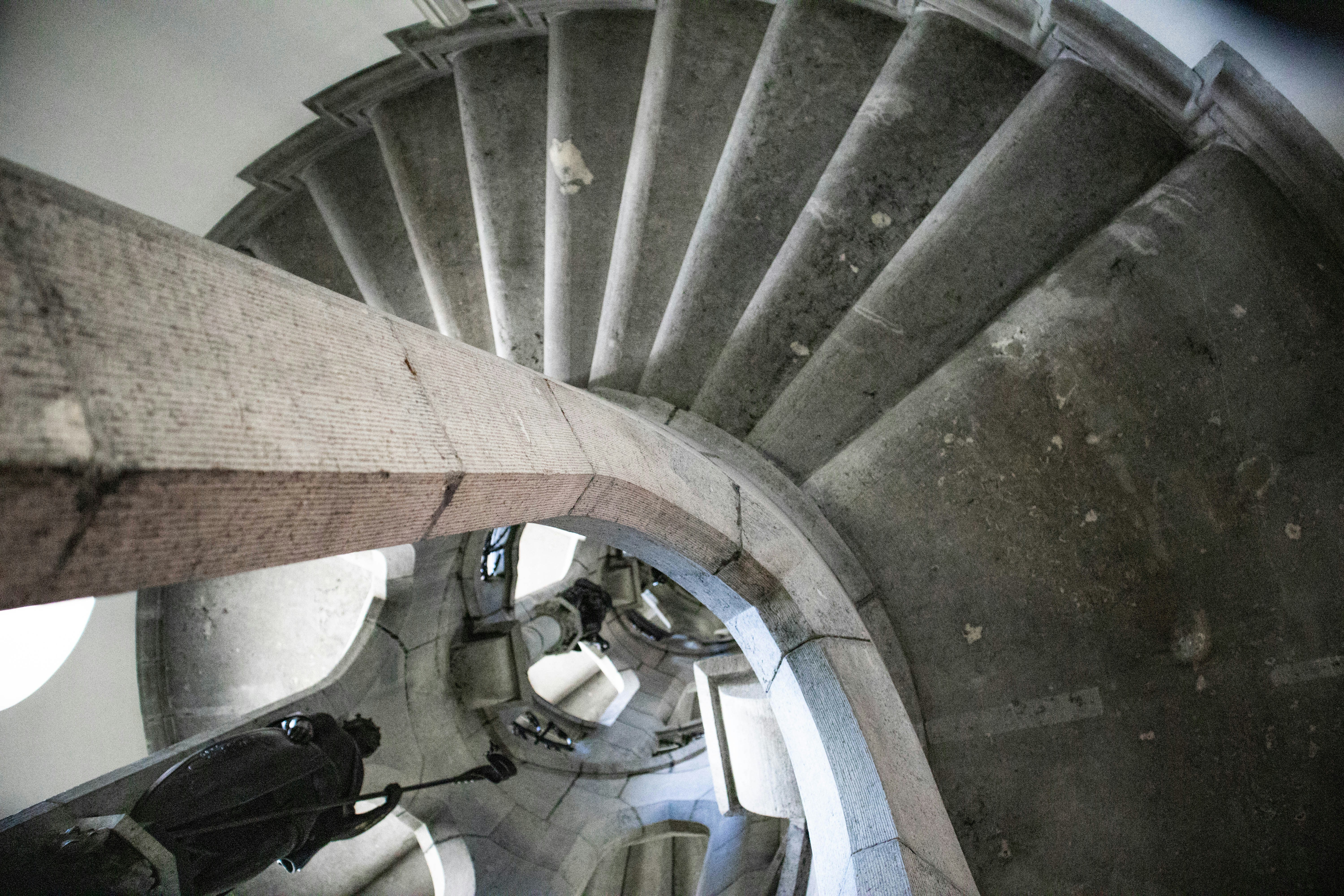 Circular Descent: Inside a Concrete Spiral Staircase