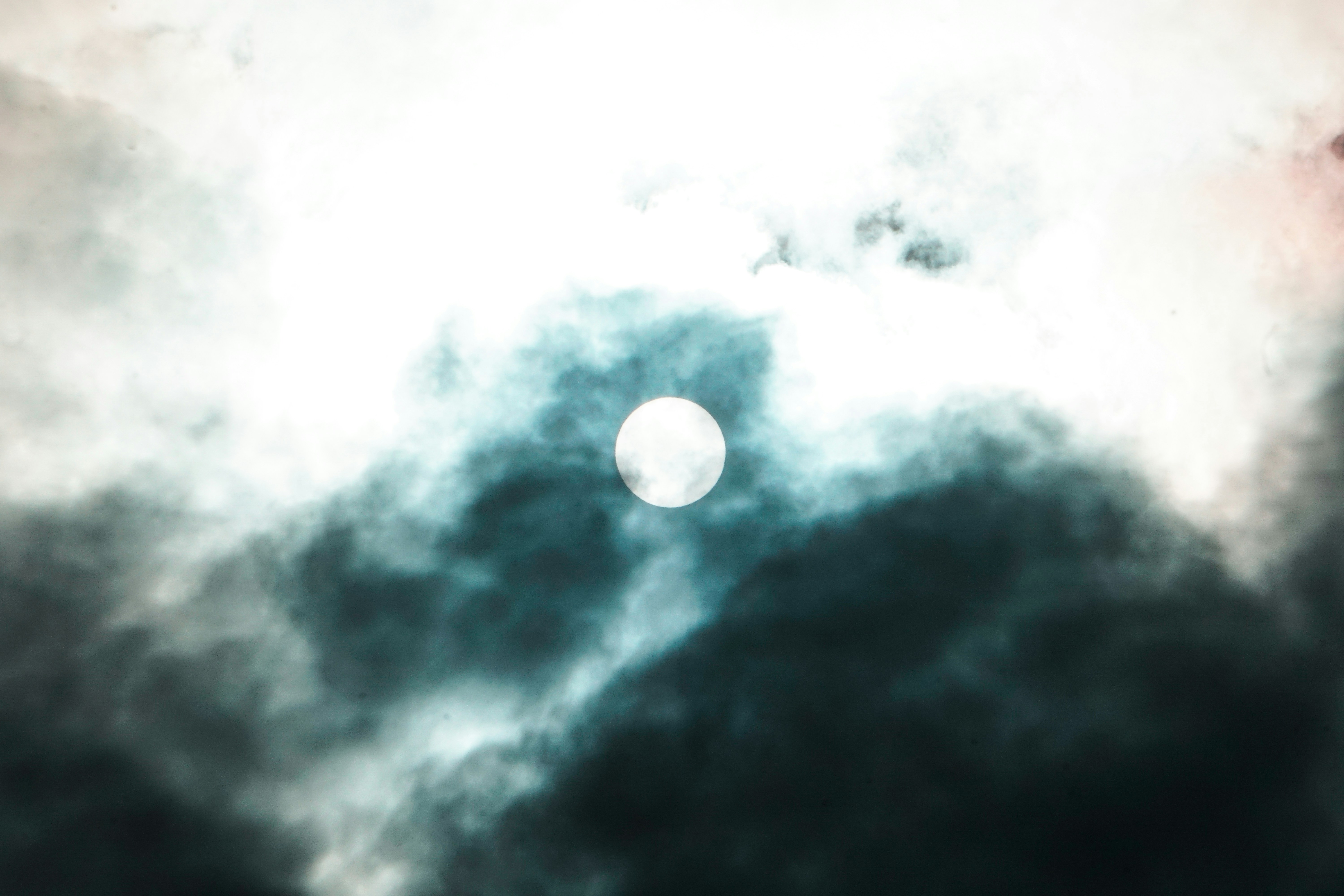 a moon in the sky
