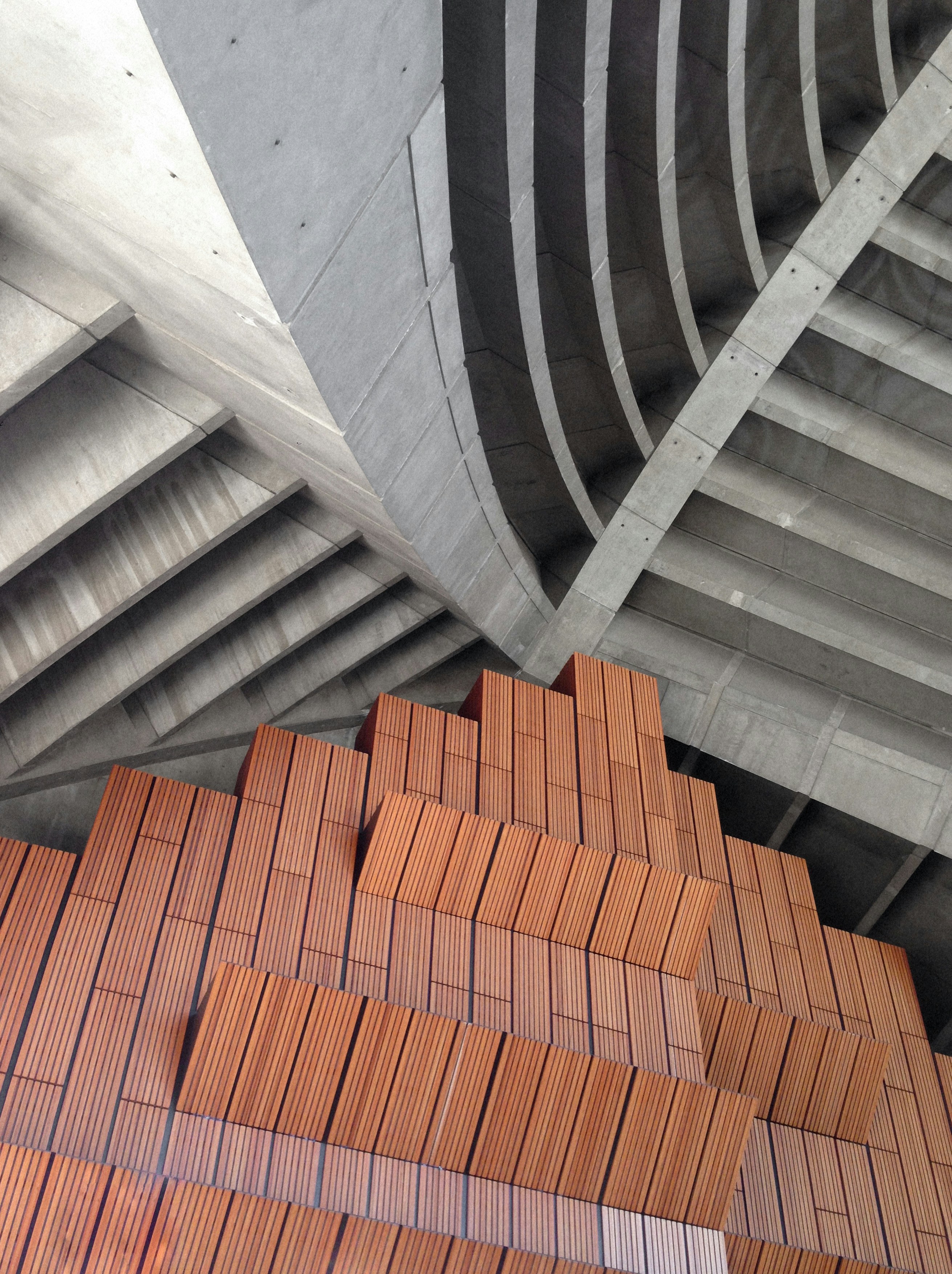 Convergence of Circles and Ridges: Concrete Spiral Meets Terracotta Steps