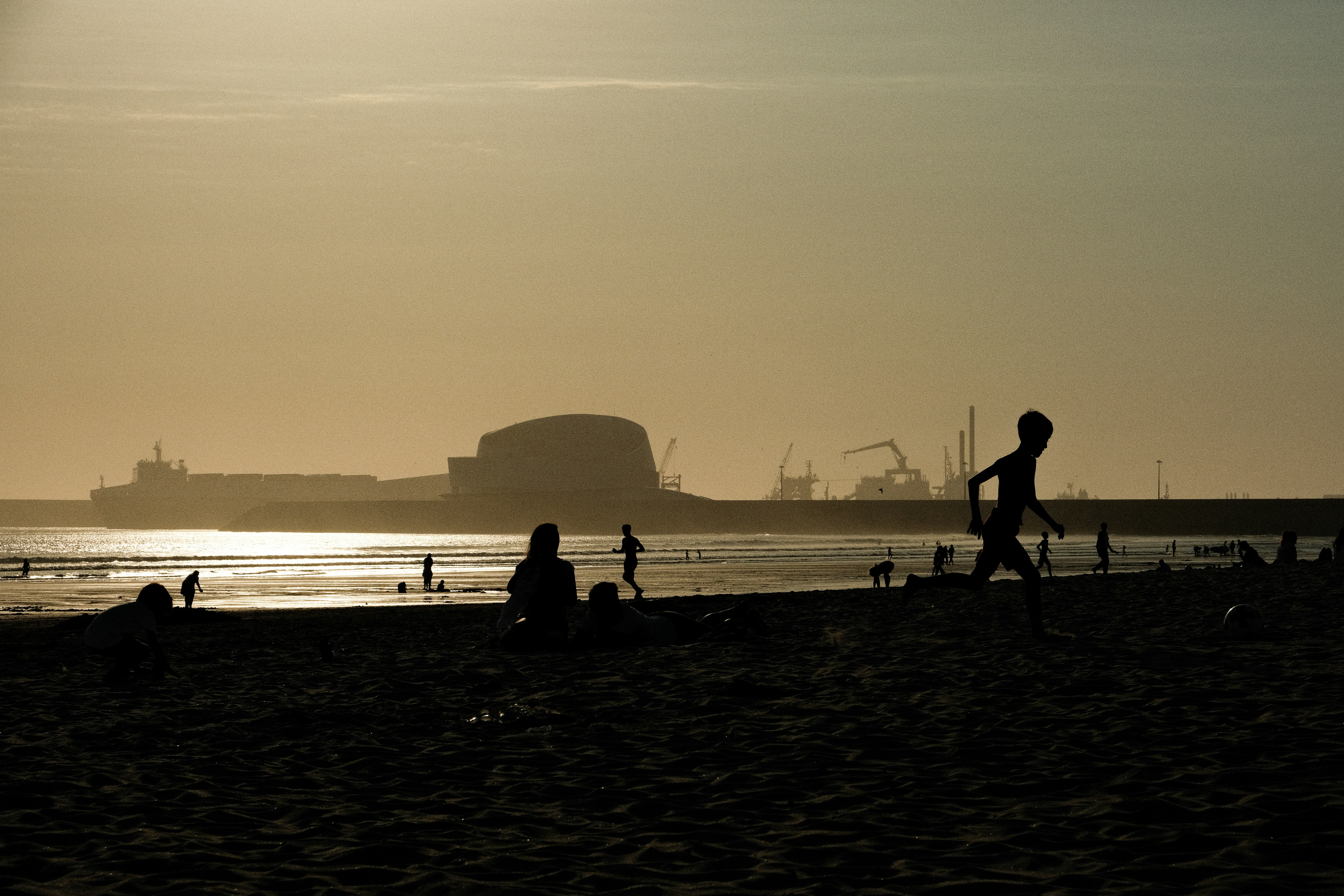 Silhouette on the Sunset Shore