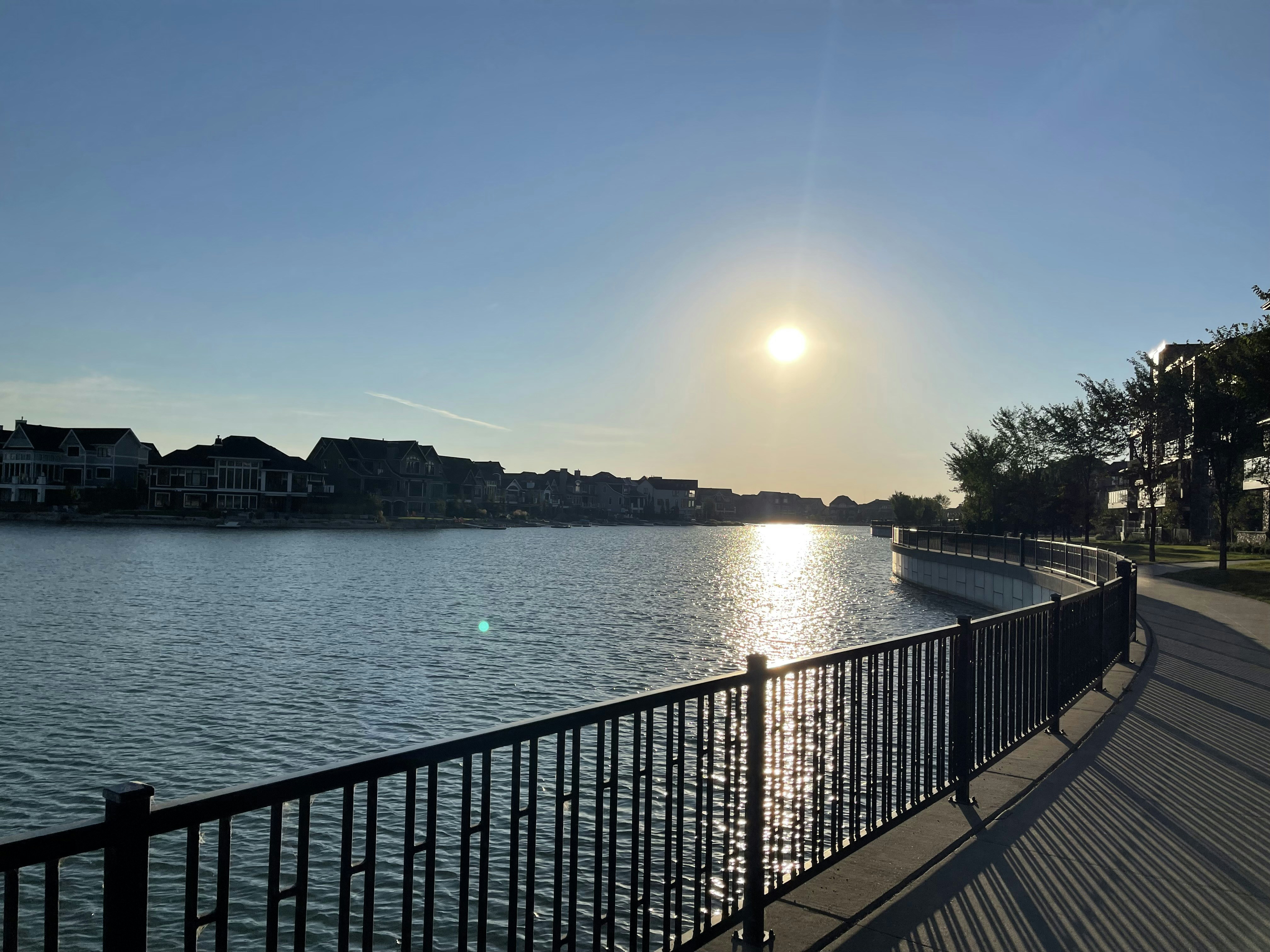 Sunlit Serenity Along the Waterfront