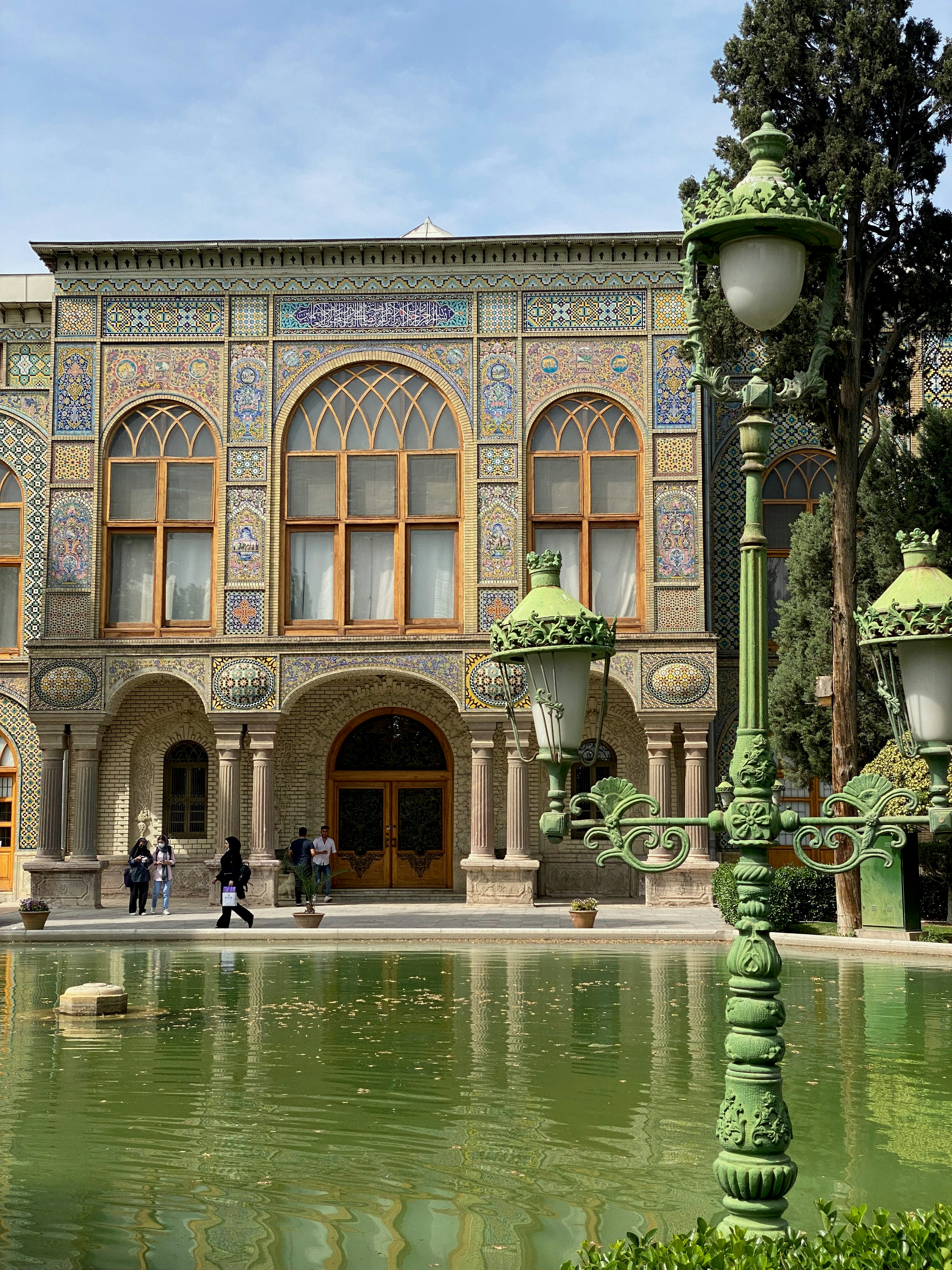 Ornate Persian Facade Reflected in a Pool