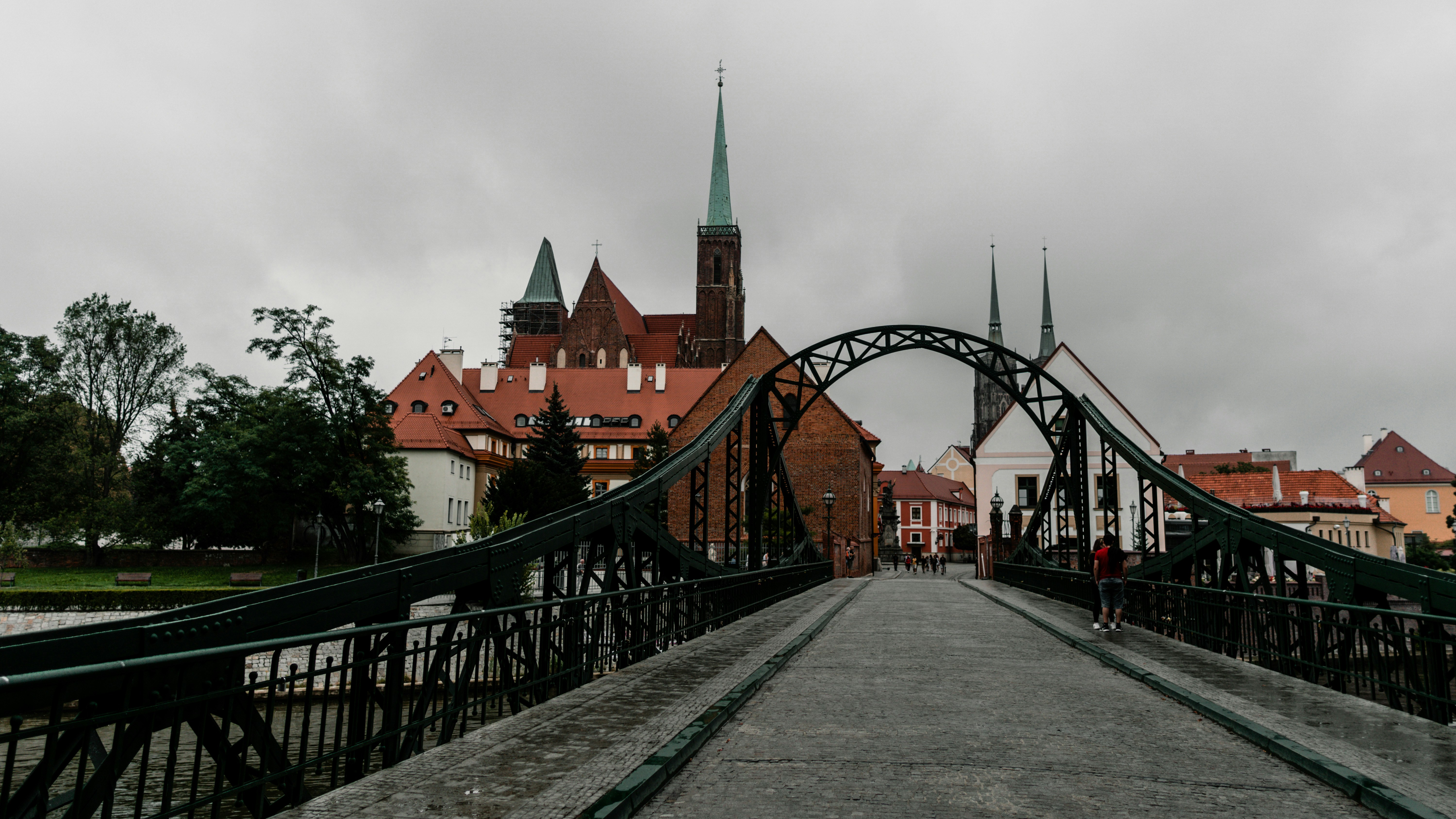 Gothic Spires Beyond the Iron Bridge