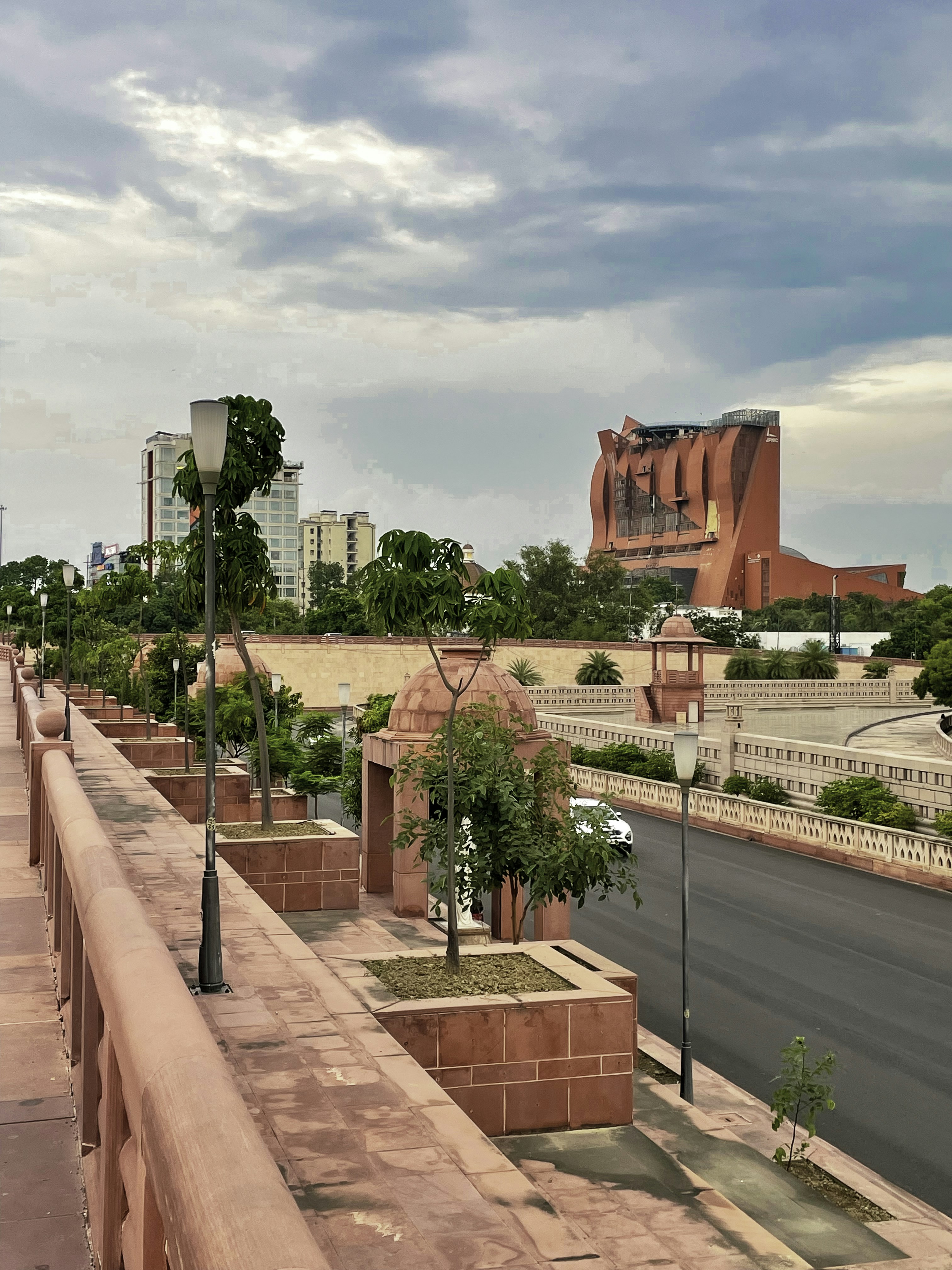 A city landscape with a brick walkway photo – Free Lucknow Image on ...