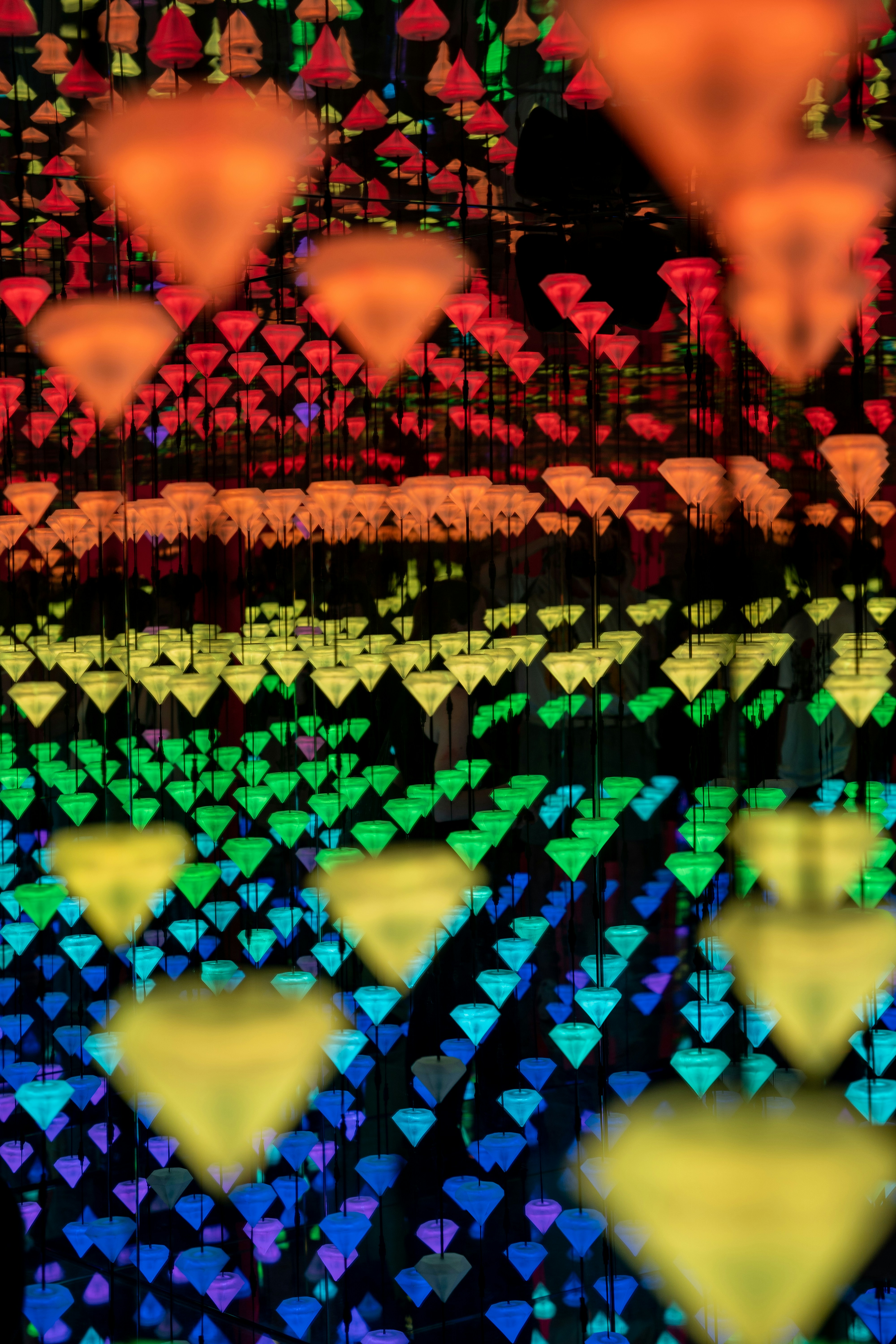 a group of colorful lights