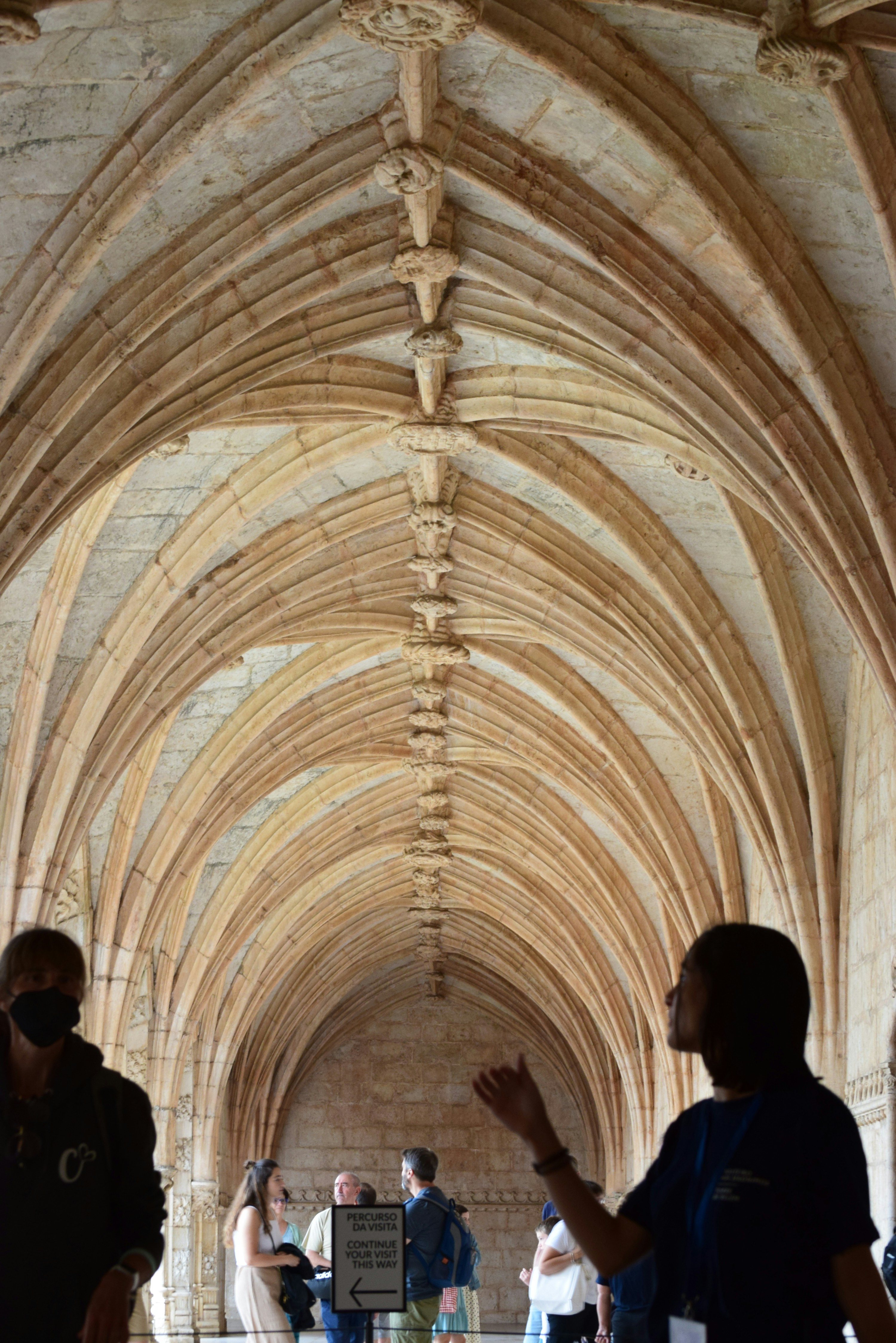 people standing in a building