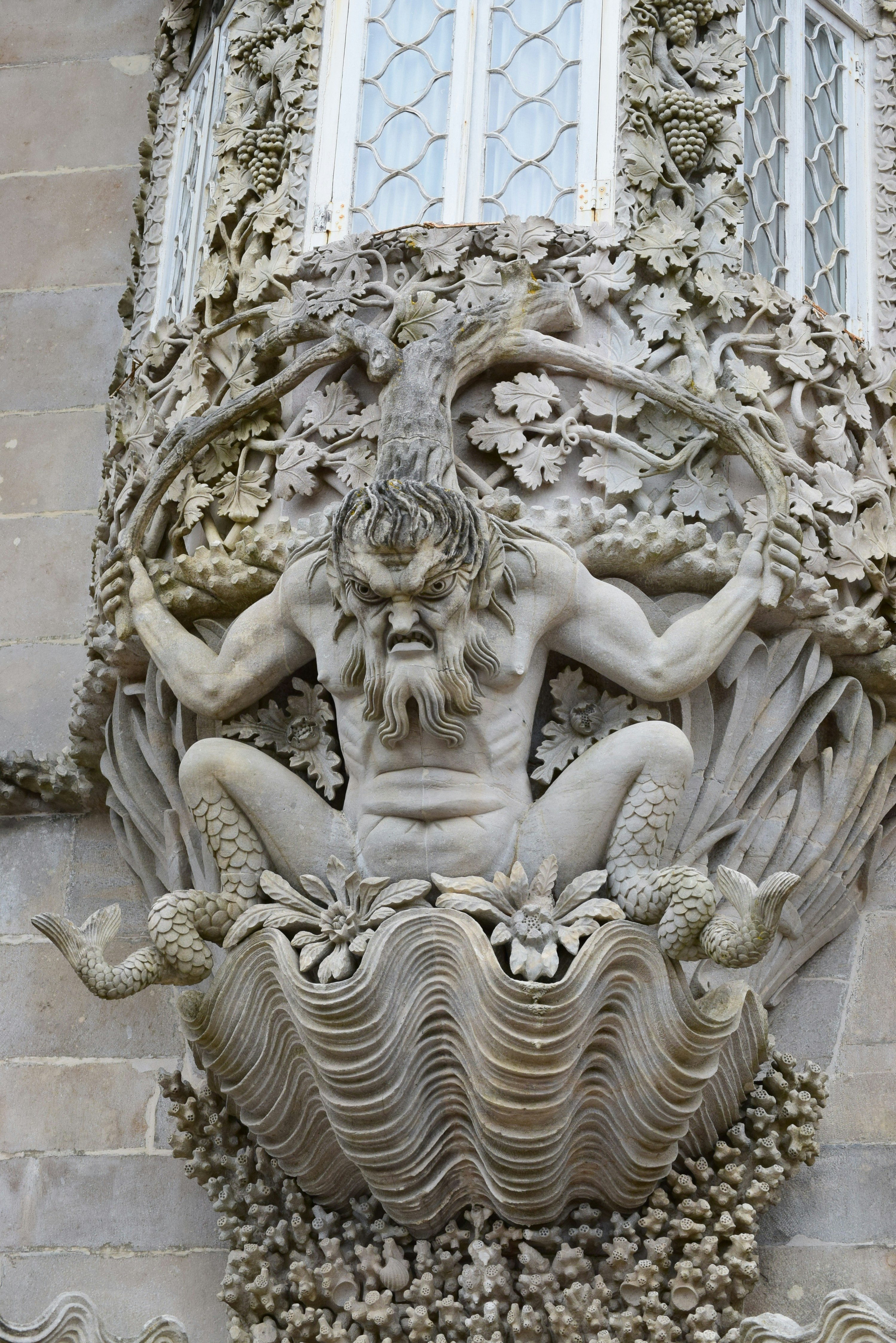 a statue of a person with a sword
