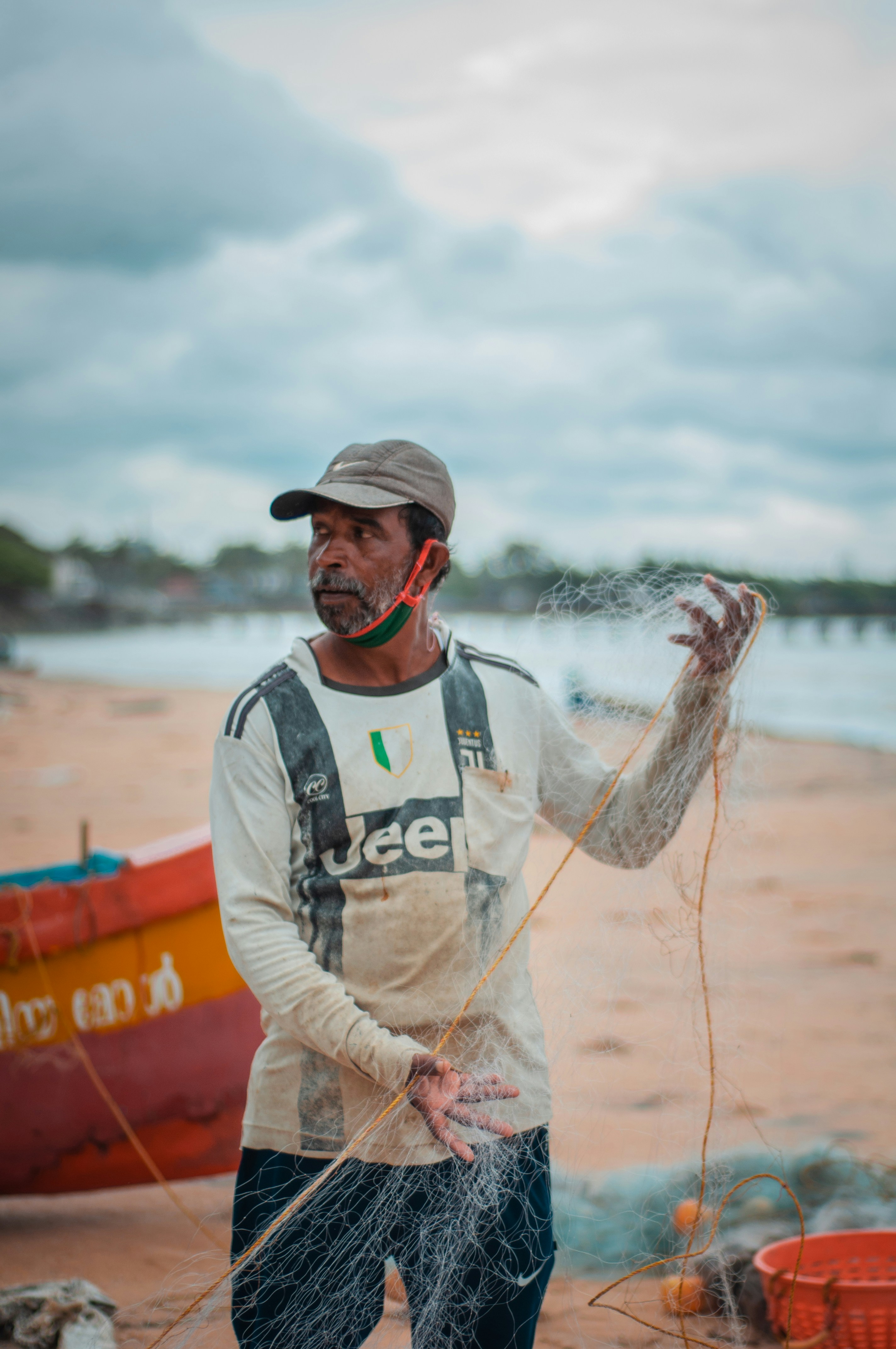a man holding a fish
